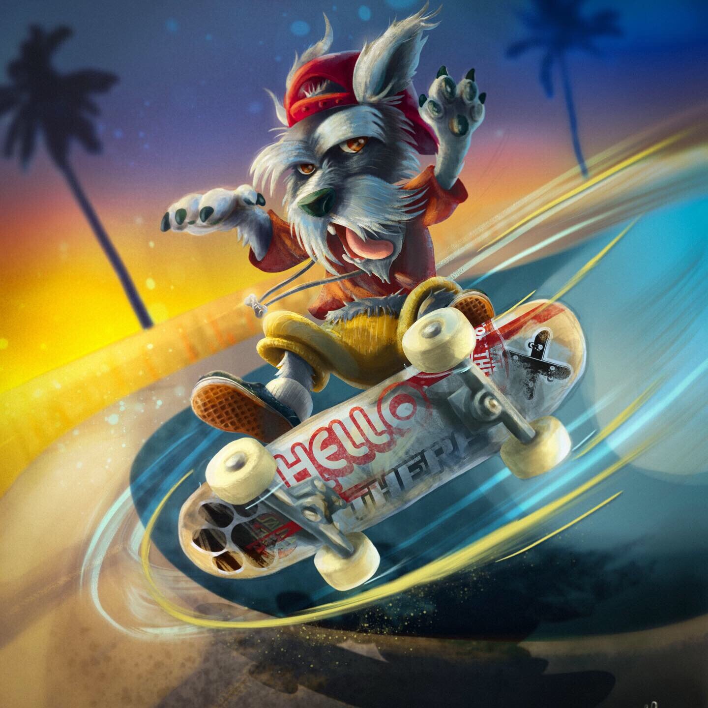 ArtStation - Skate dog