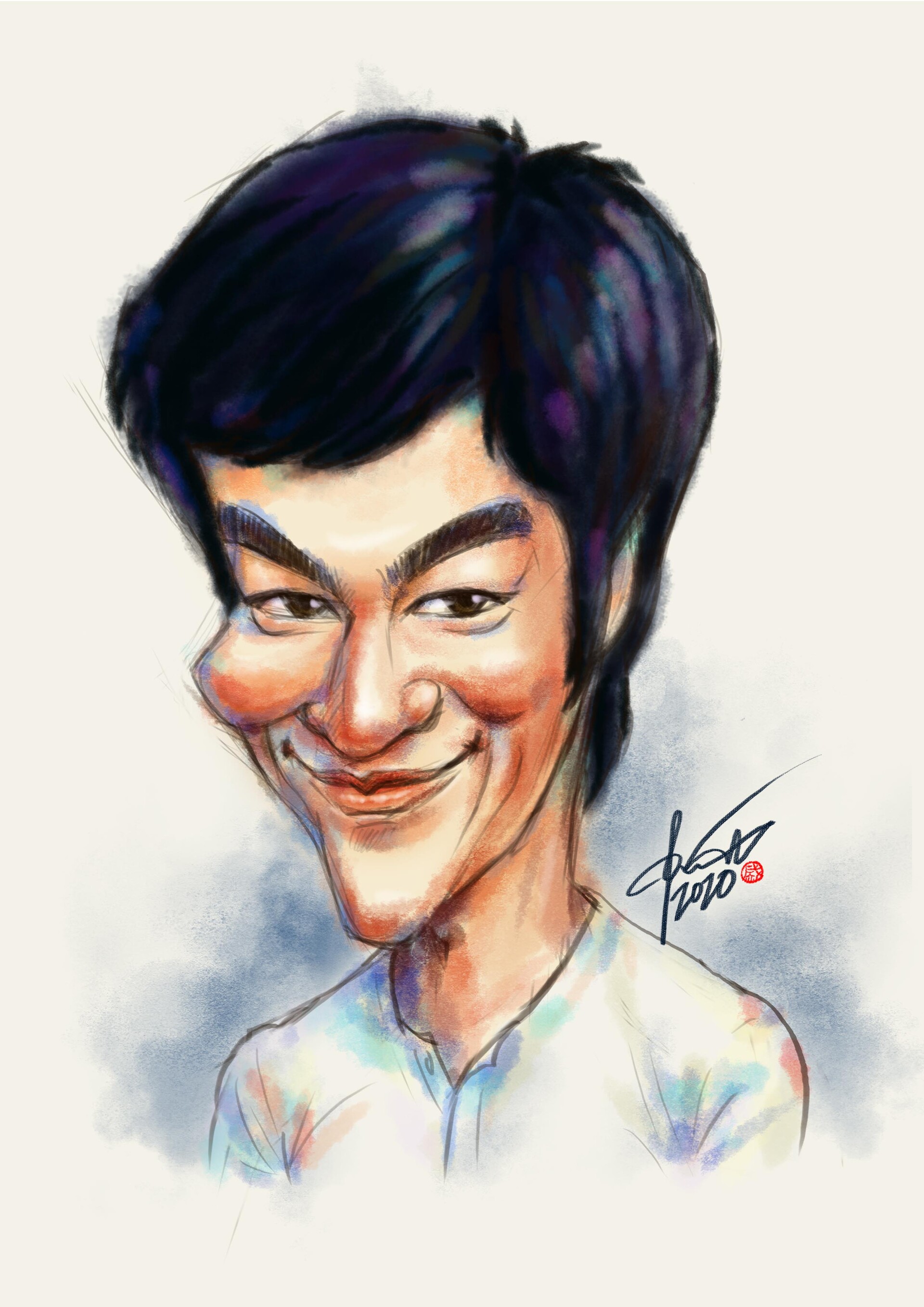 ArtStation - Digital Caricature, 数码漫画肖像, funny cute face, 似颜绘, Cartoon ...