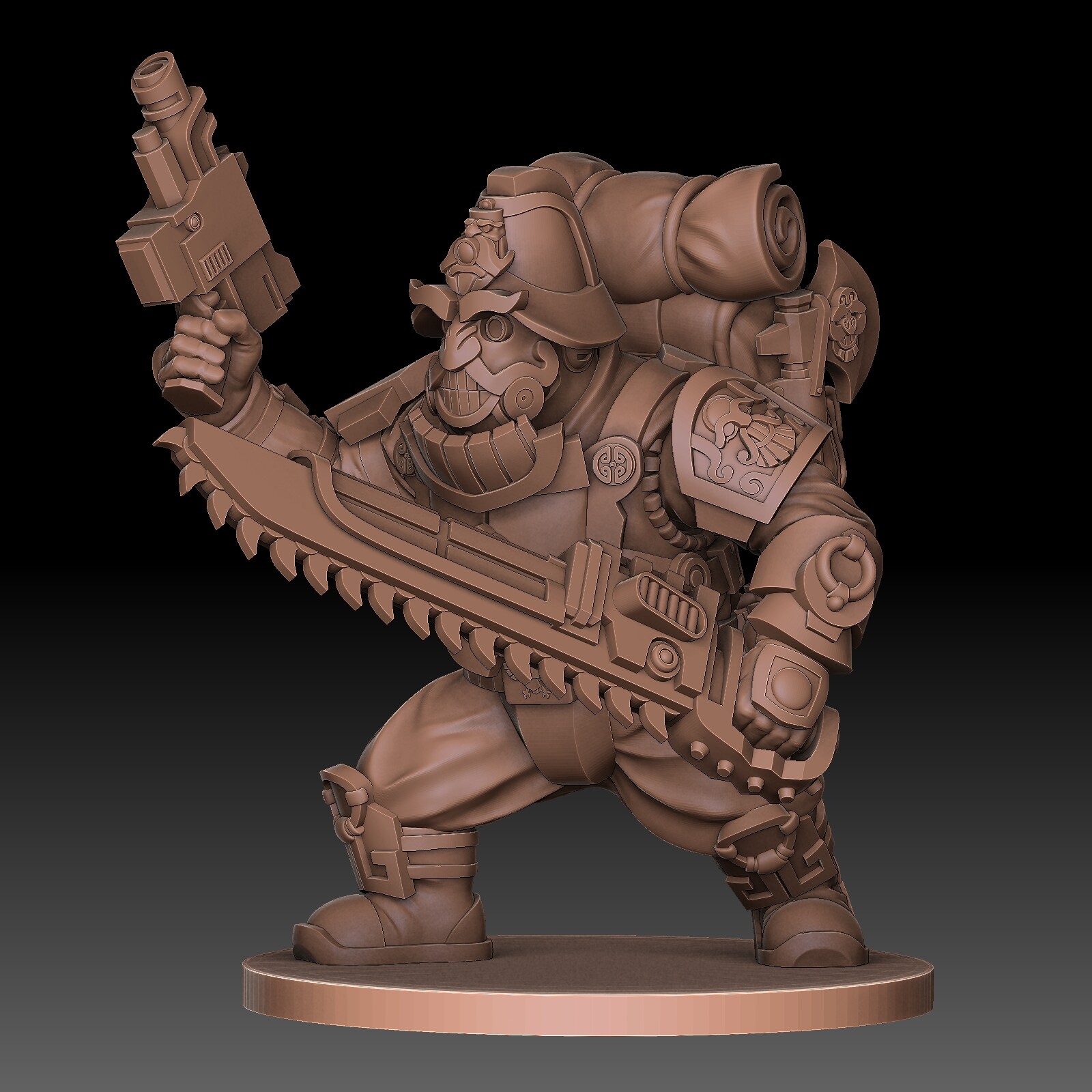 ArtStation - Space Dwarf Guardsman Sergeant