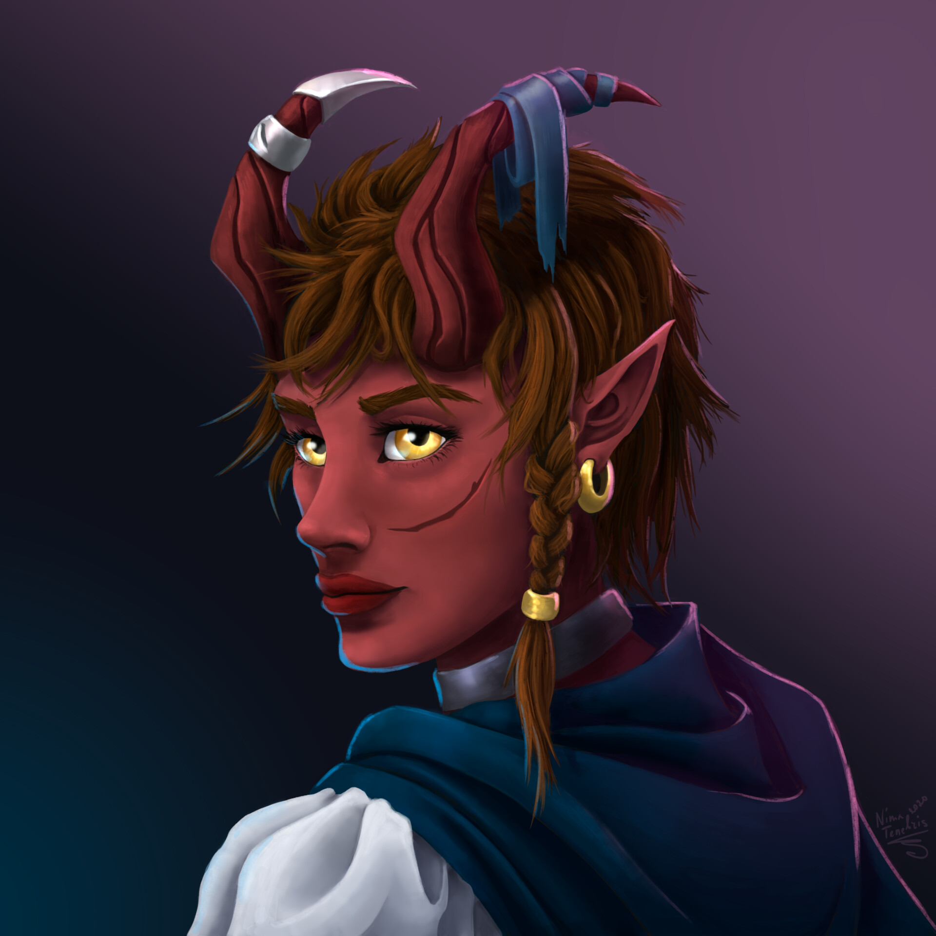 ArtStation - Tiefling Portrait