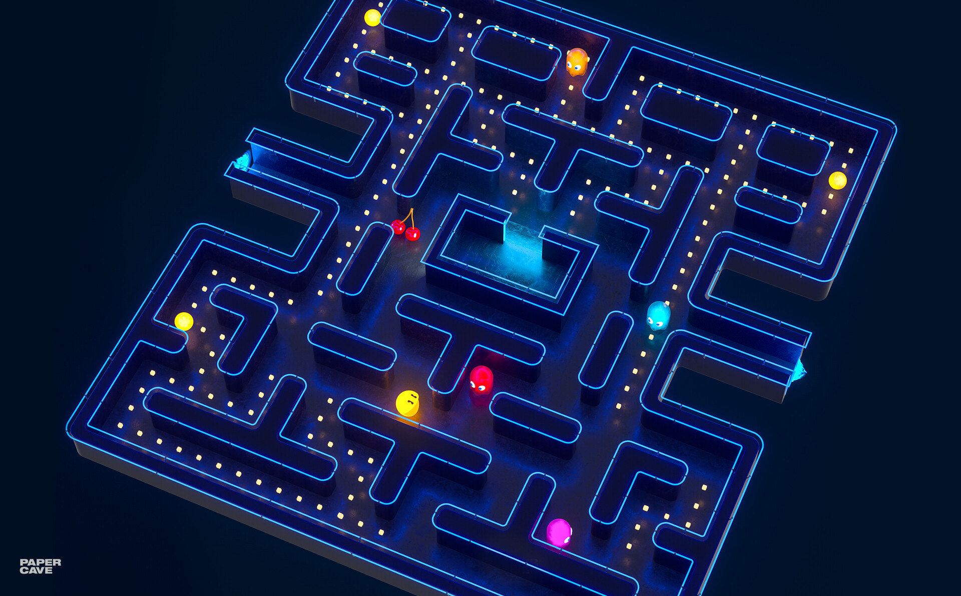 Pac Man Maze Wallpaper