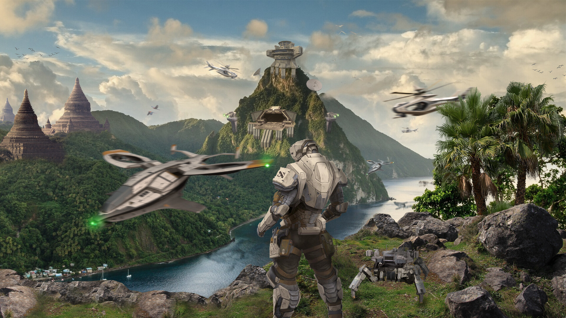 ArtStation - Sci fi Jungle Base Concept art