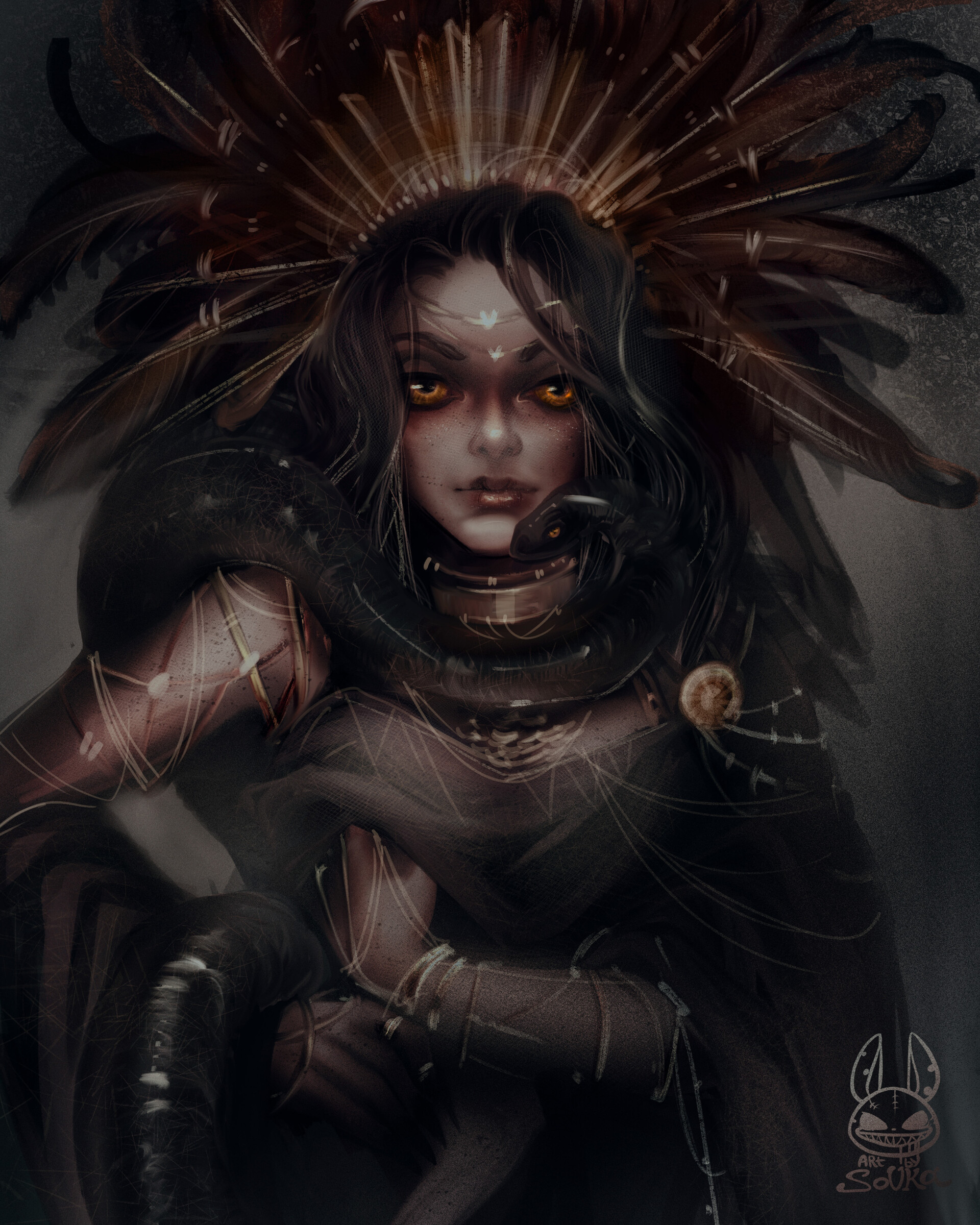 ArtStation - Lady with a snake