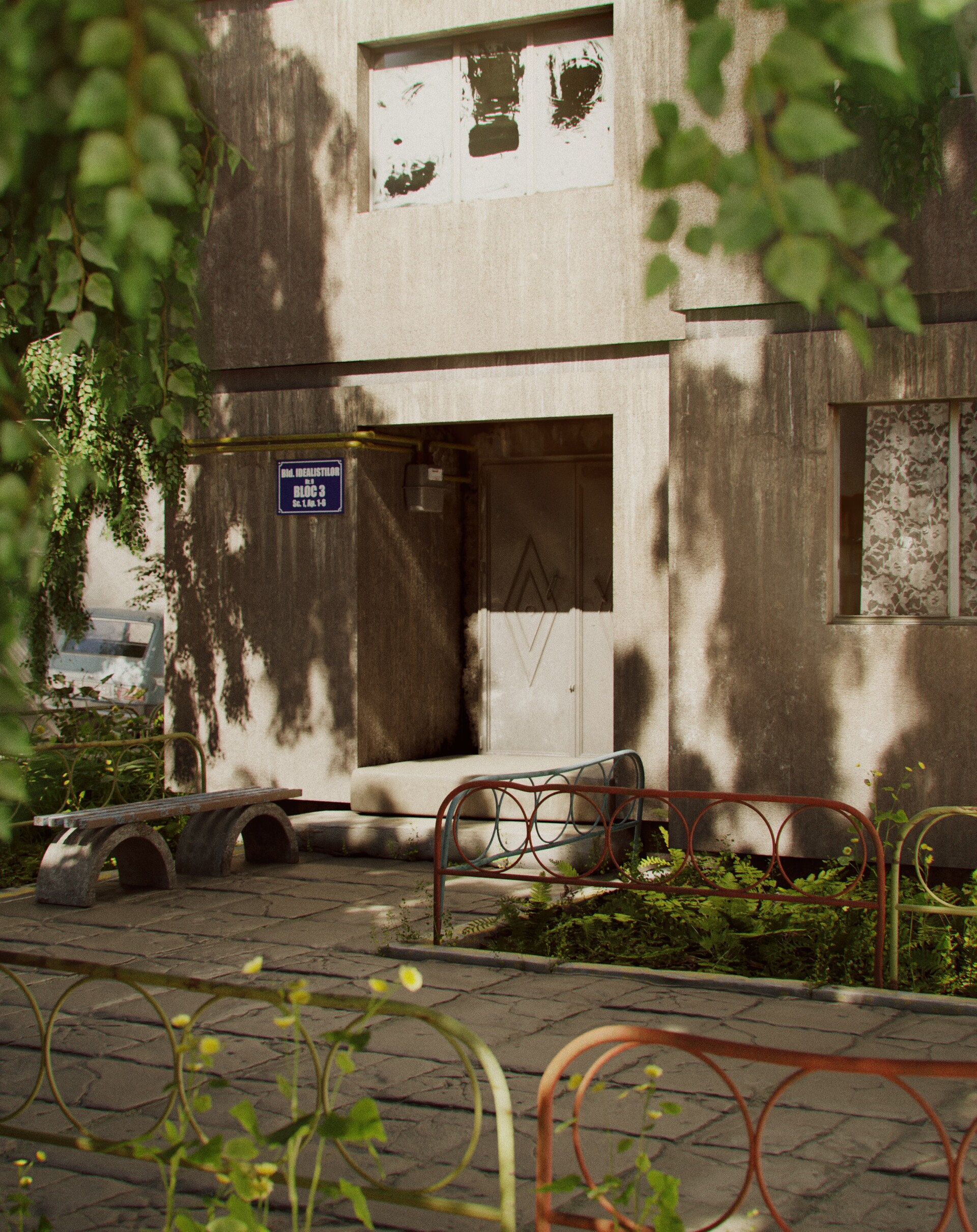 ArtStation - Soviet block entrance