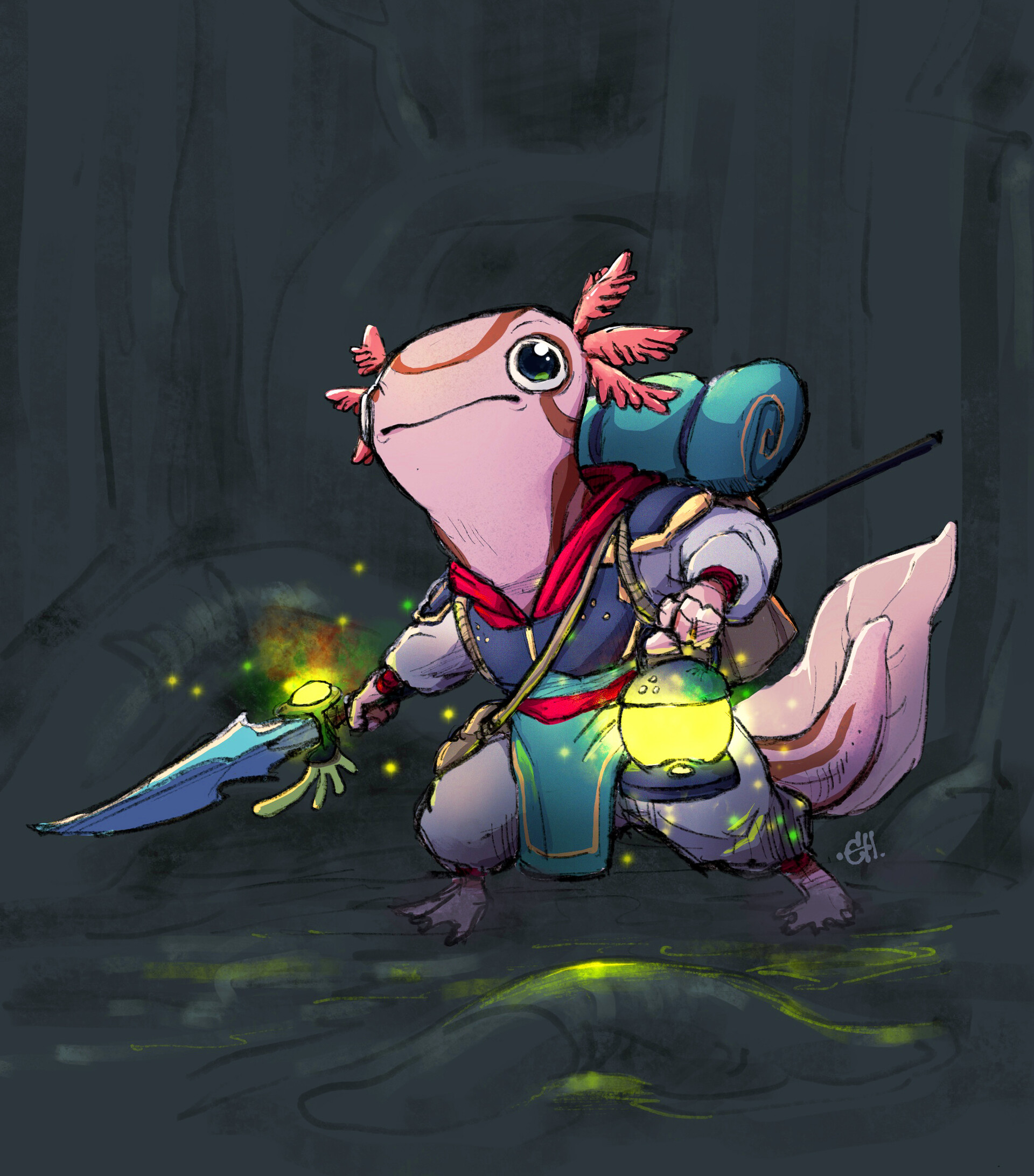 ArtStation - GlomGlom the Axolotl Adventure