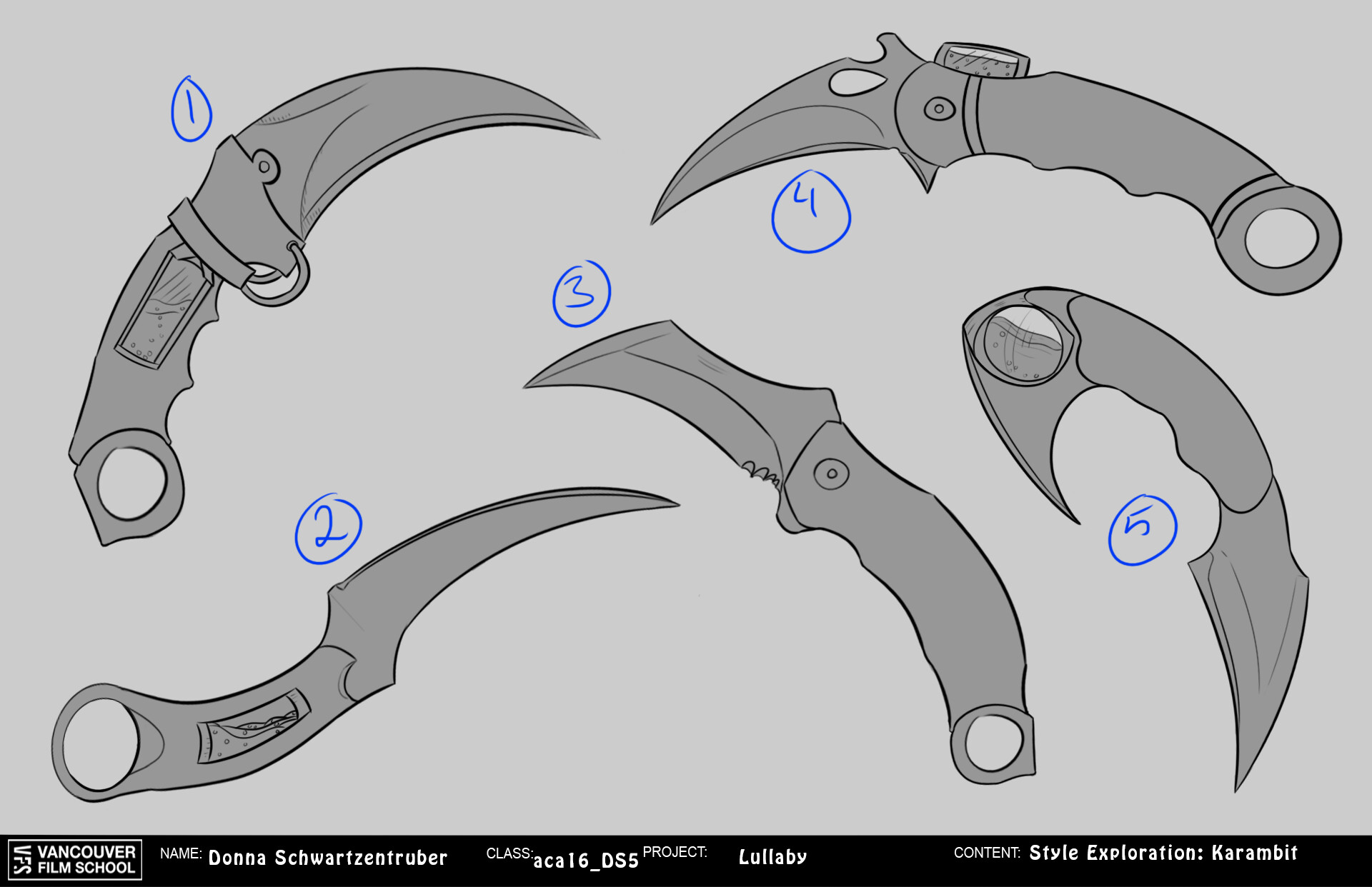 ArtStation - Preliminary Prop Design: Karambit