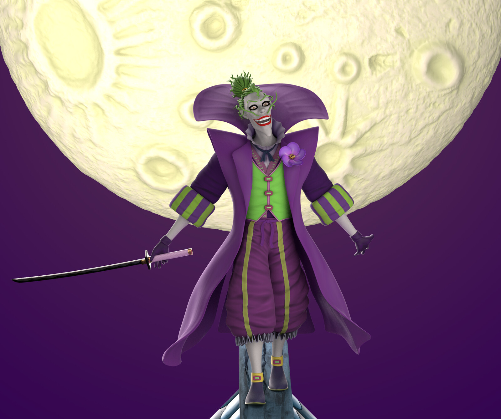 Animesh Mondal - Demon King Lord Joker FanArt - Batman Ninja