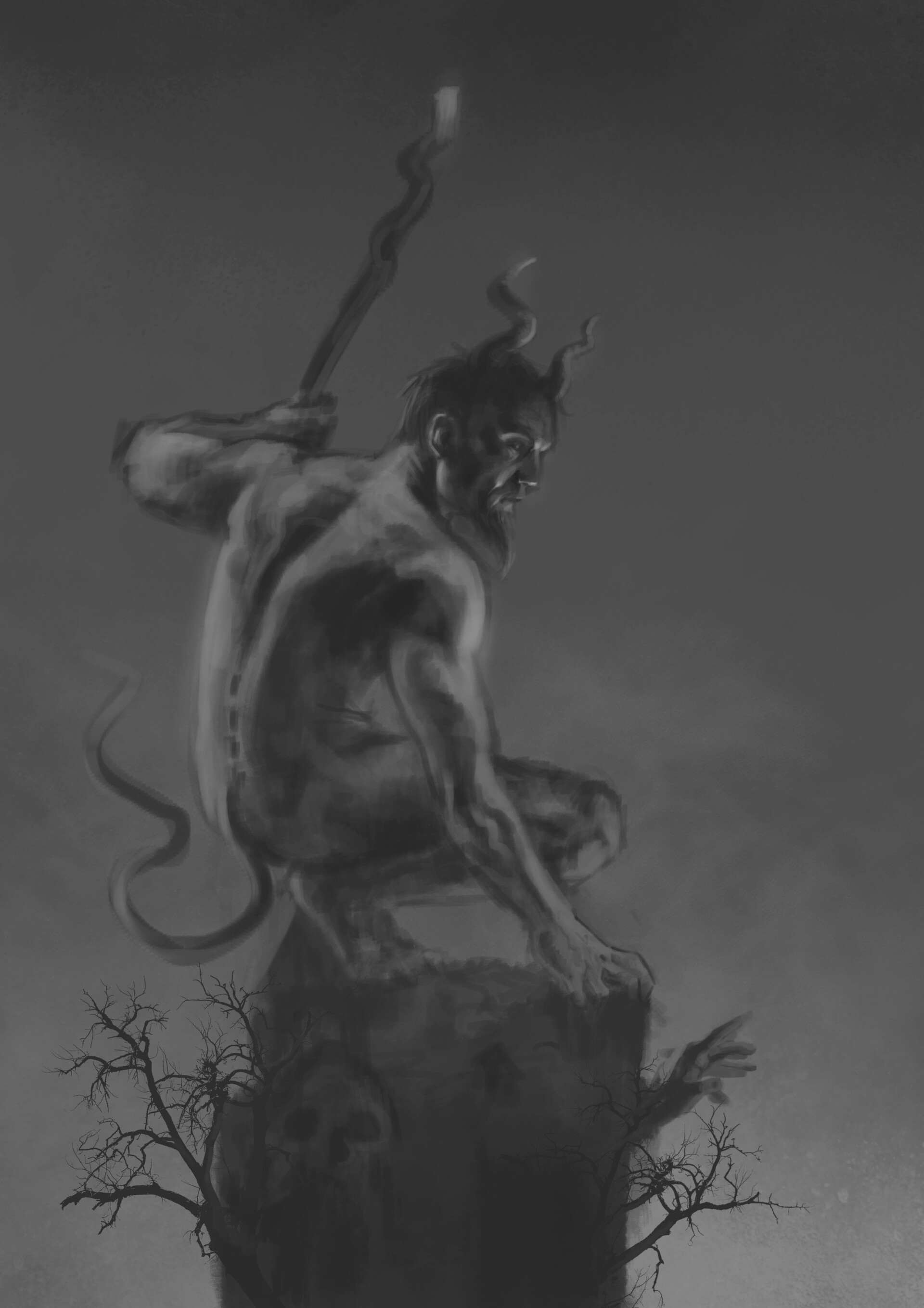 ArtStation - SpeedPainting-Demon Study
