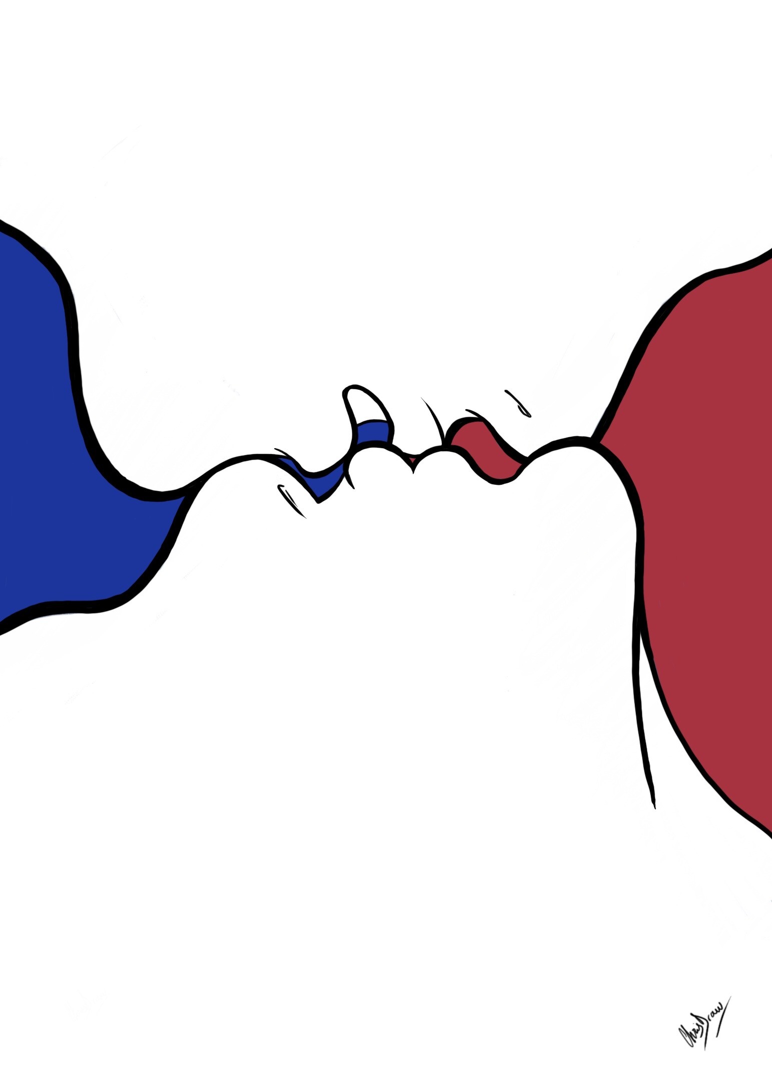 How To Draw A French Kiss