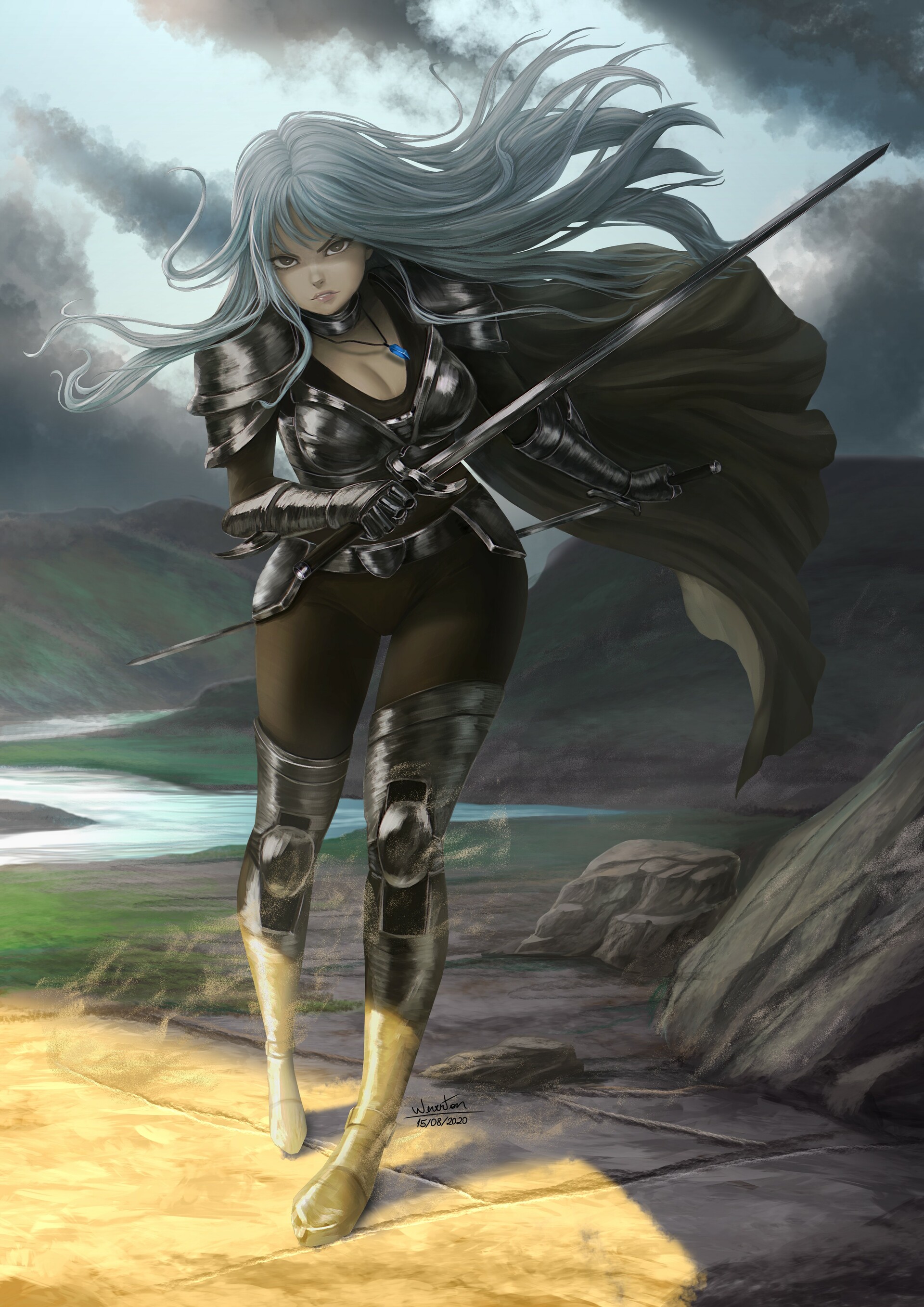 ArtStation - A swordsman woman