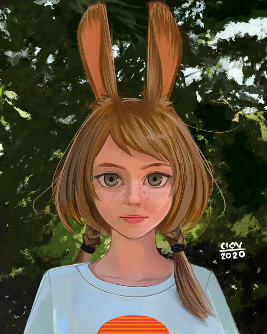 how to draw a rabbit girl