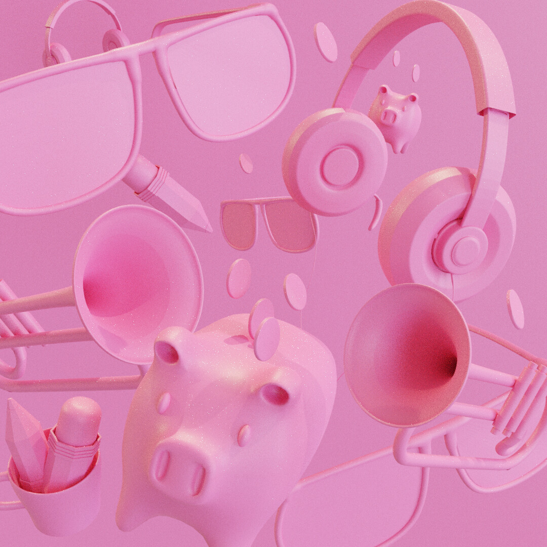 ArtStation - PINK RENDER IN BLENDER-