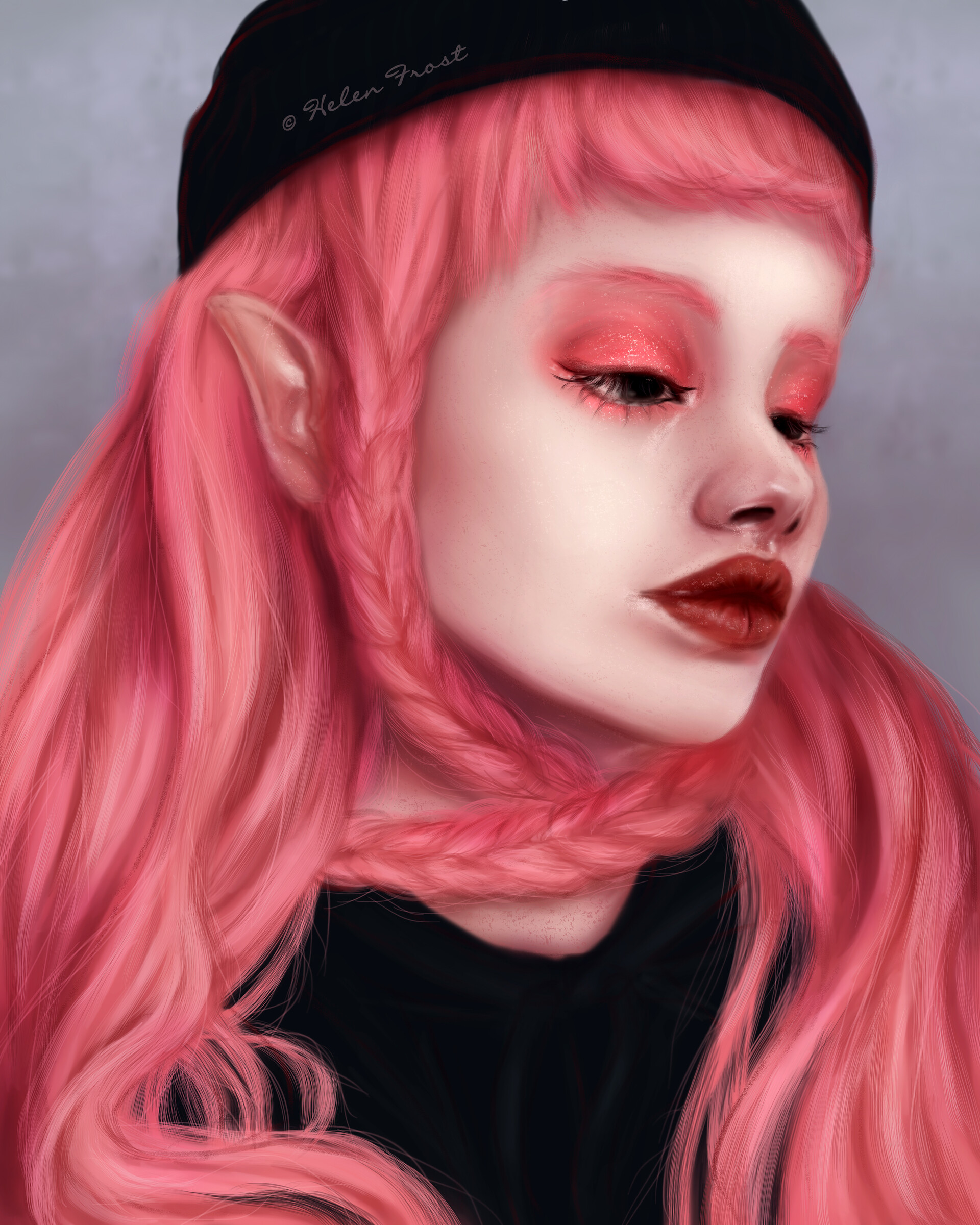 ArtStation - Portrait of a modern elf + a story about my creative path