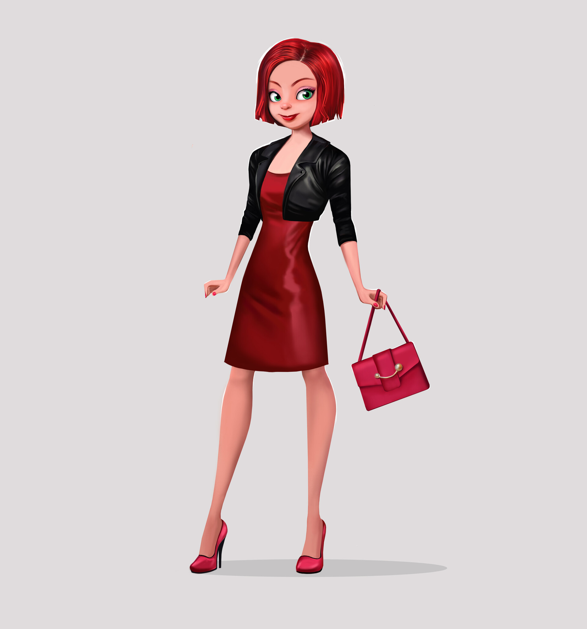 ArtStation - "Lovely lady" - 2D Concept Art of Character