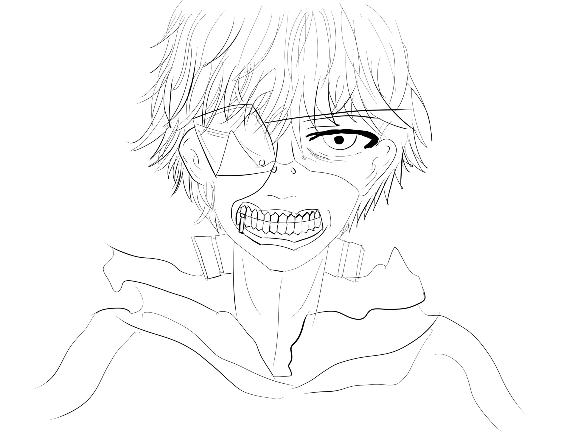 ken kaneki coloring pages