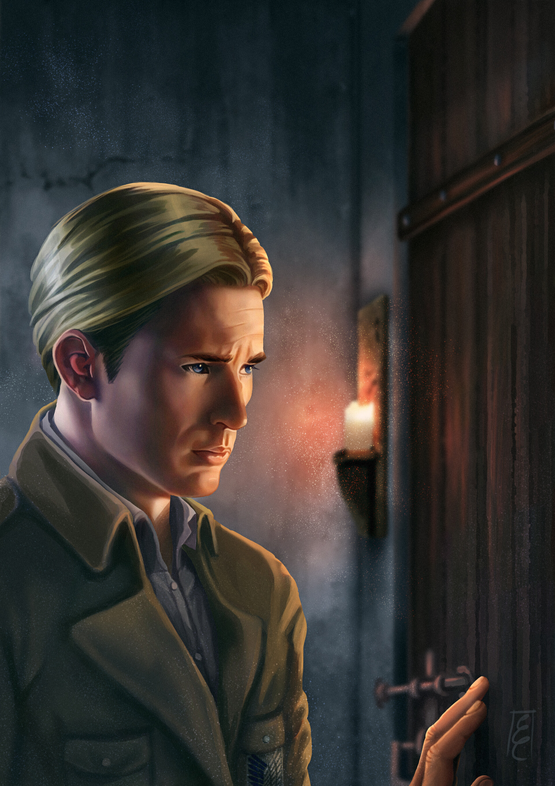 ArtStation - Digital painting - Chris Evans as Erwin Smith