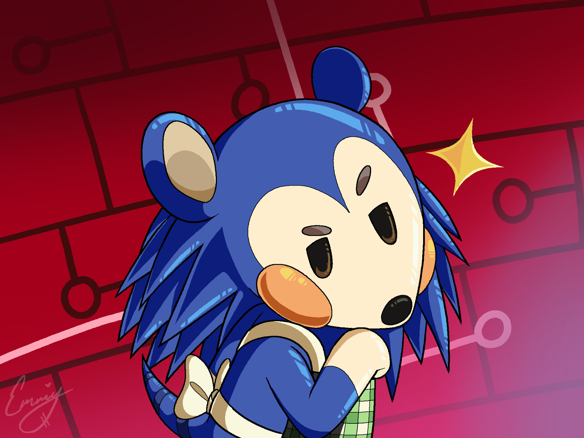 Emily B - Sonic Redraw but with Mabel - 2020