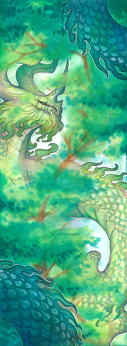 ArtStation - splatter paint dragon