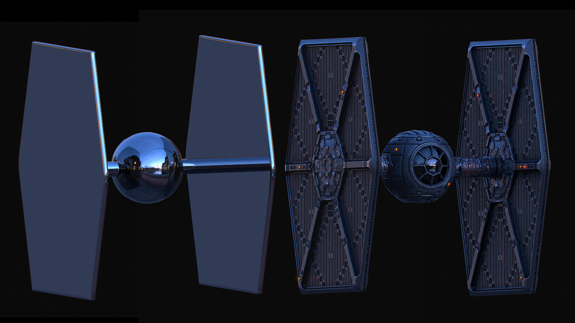 Daniel Thiger - Tie Fighter | Substance Designer Tutorial