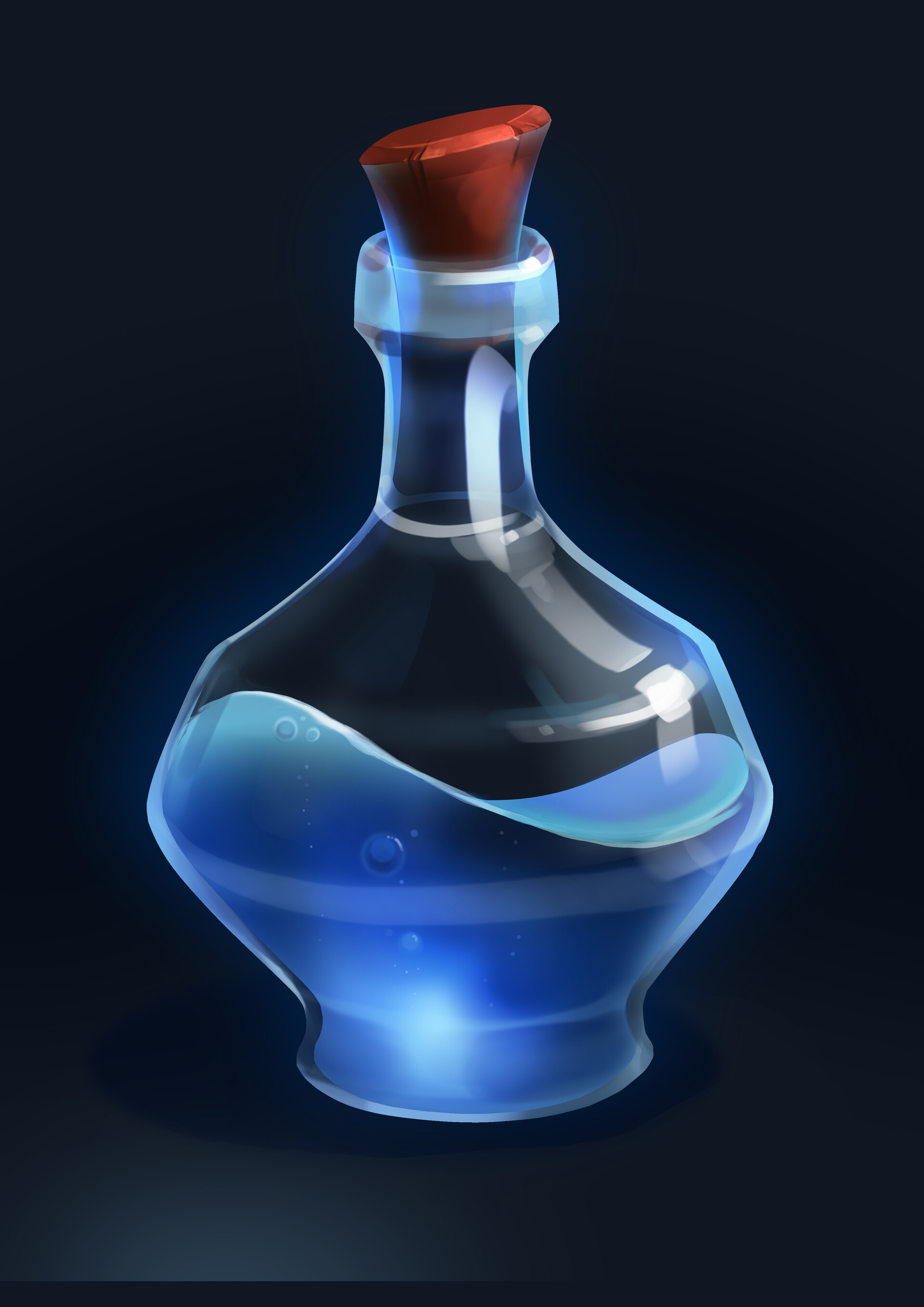 ArtStation - Blue bulb art and process