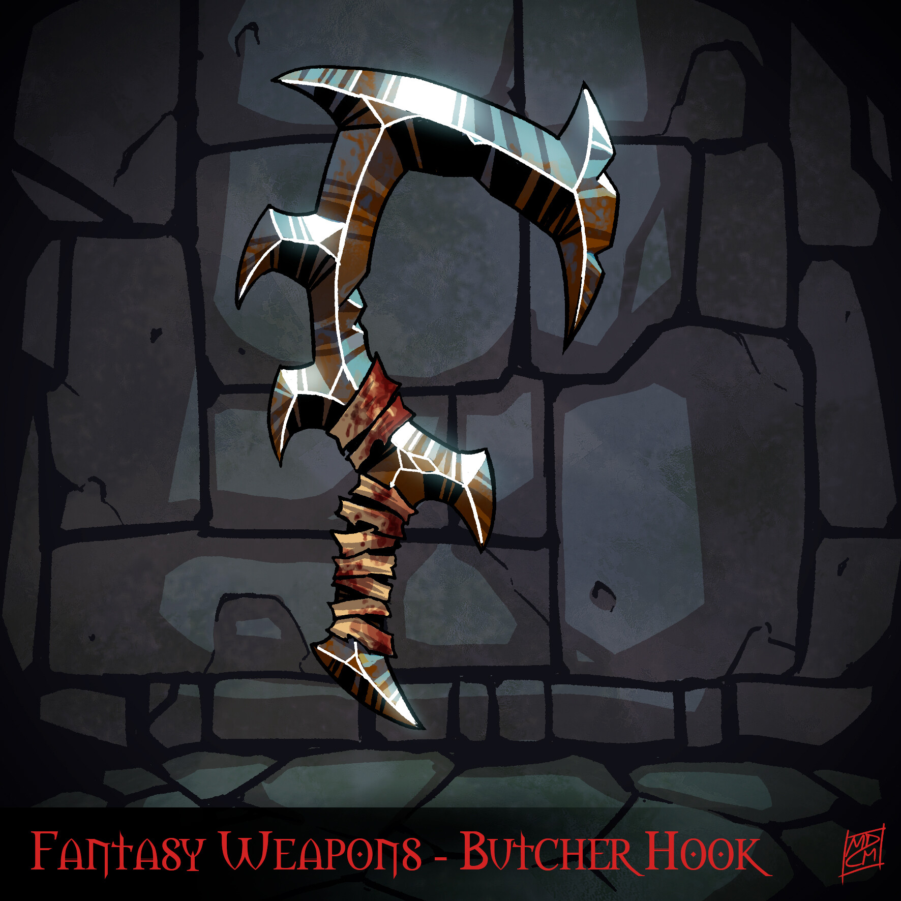 Mauricio Carrasco Artista Digital - Fantasy Weapon - Concept Art