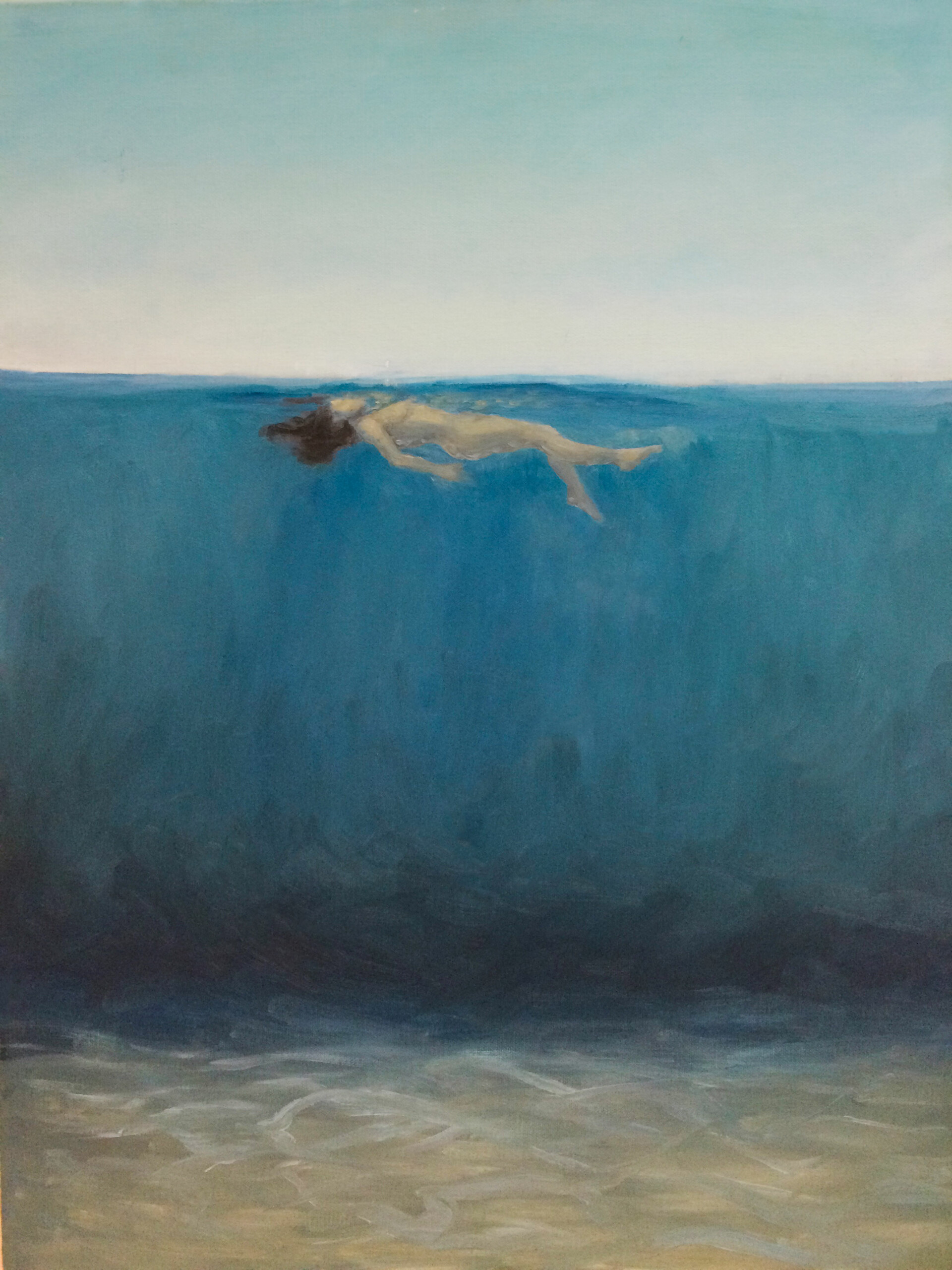 Girl Floating In Water Painting Open Water | Photographer Brooke