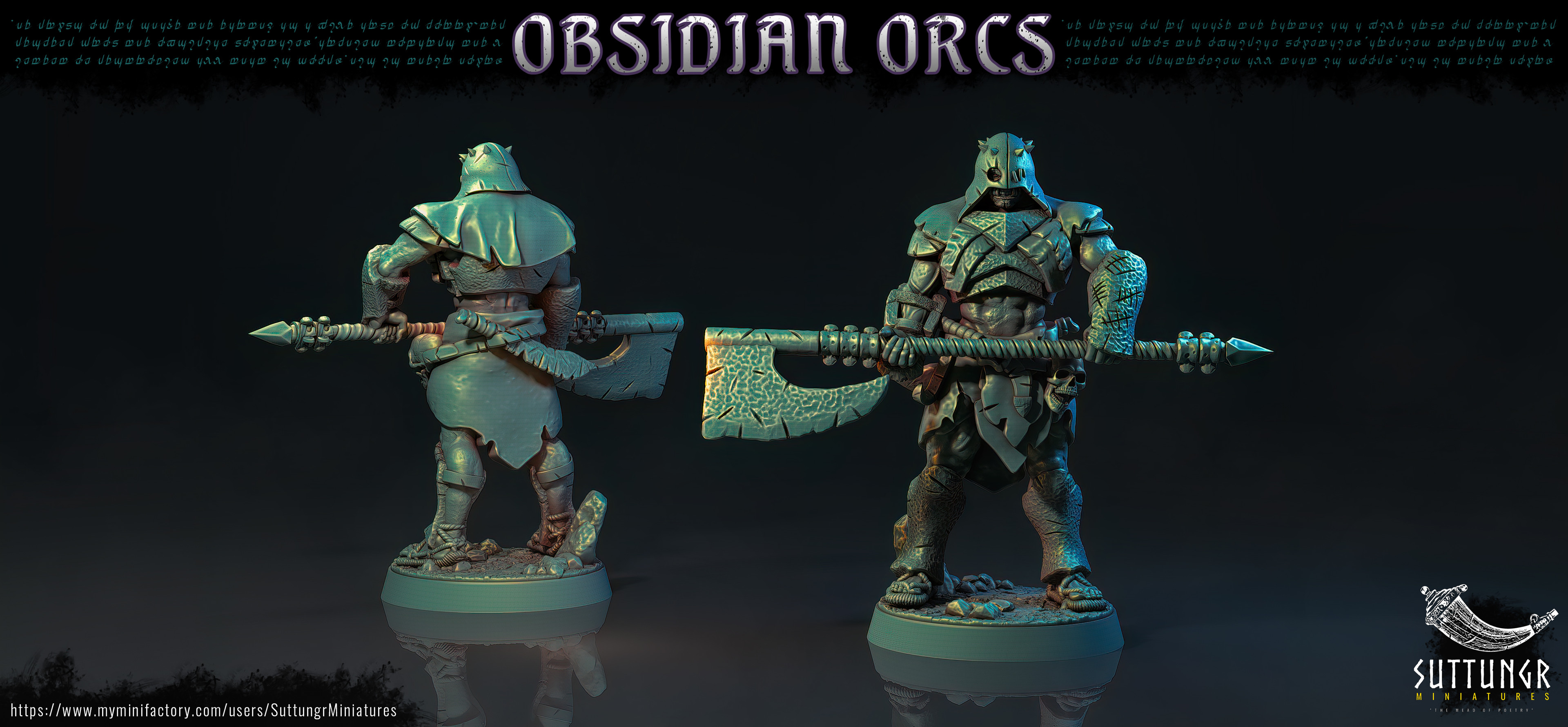 Kieran Russell - The Obsidian Orc Warband - Suttungr Miniatures