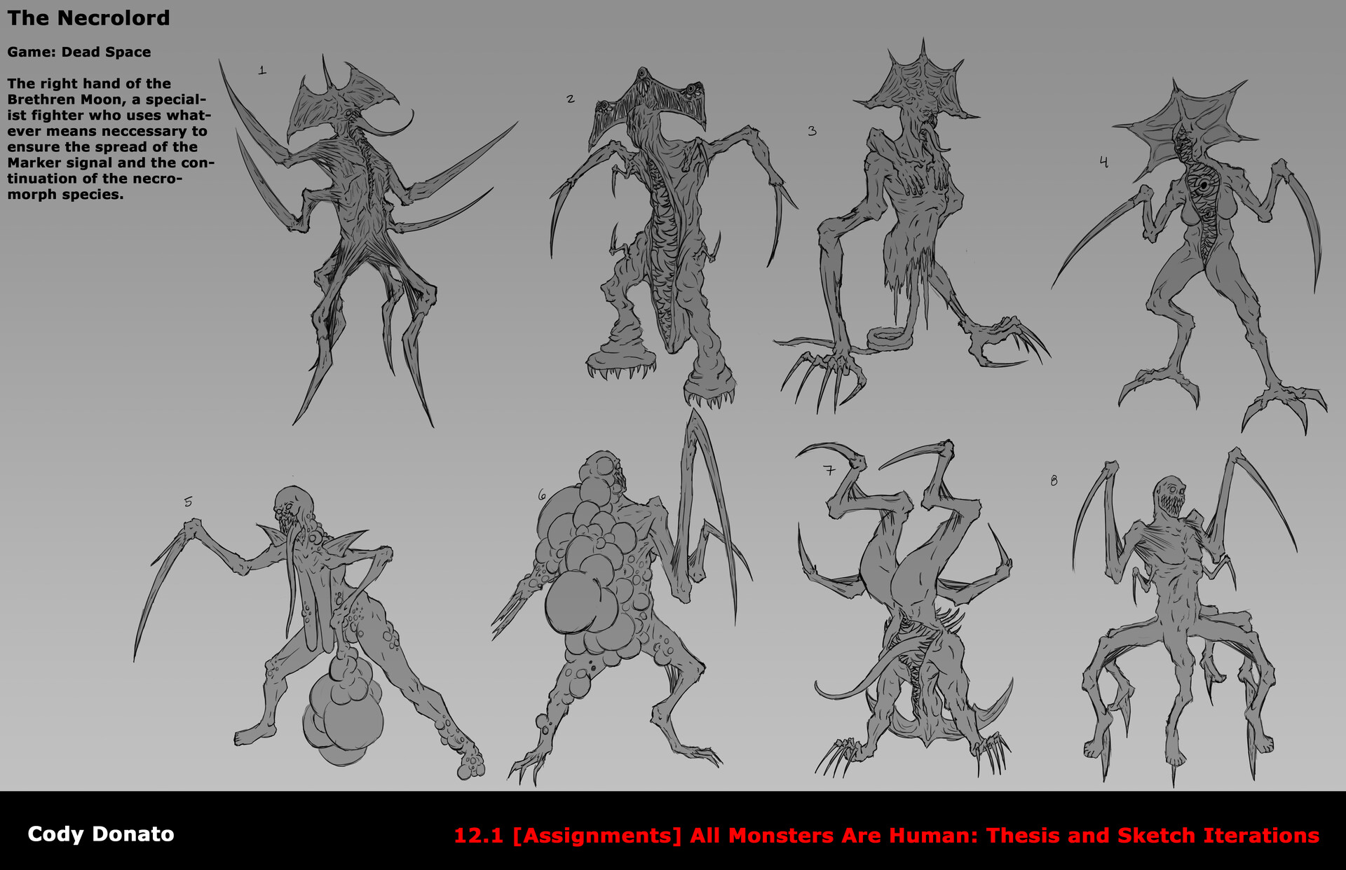 Dead Space Concept Art Monsters
