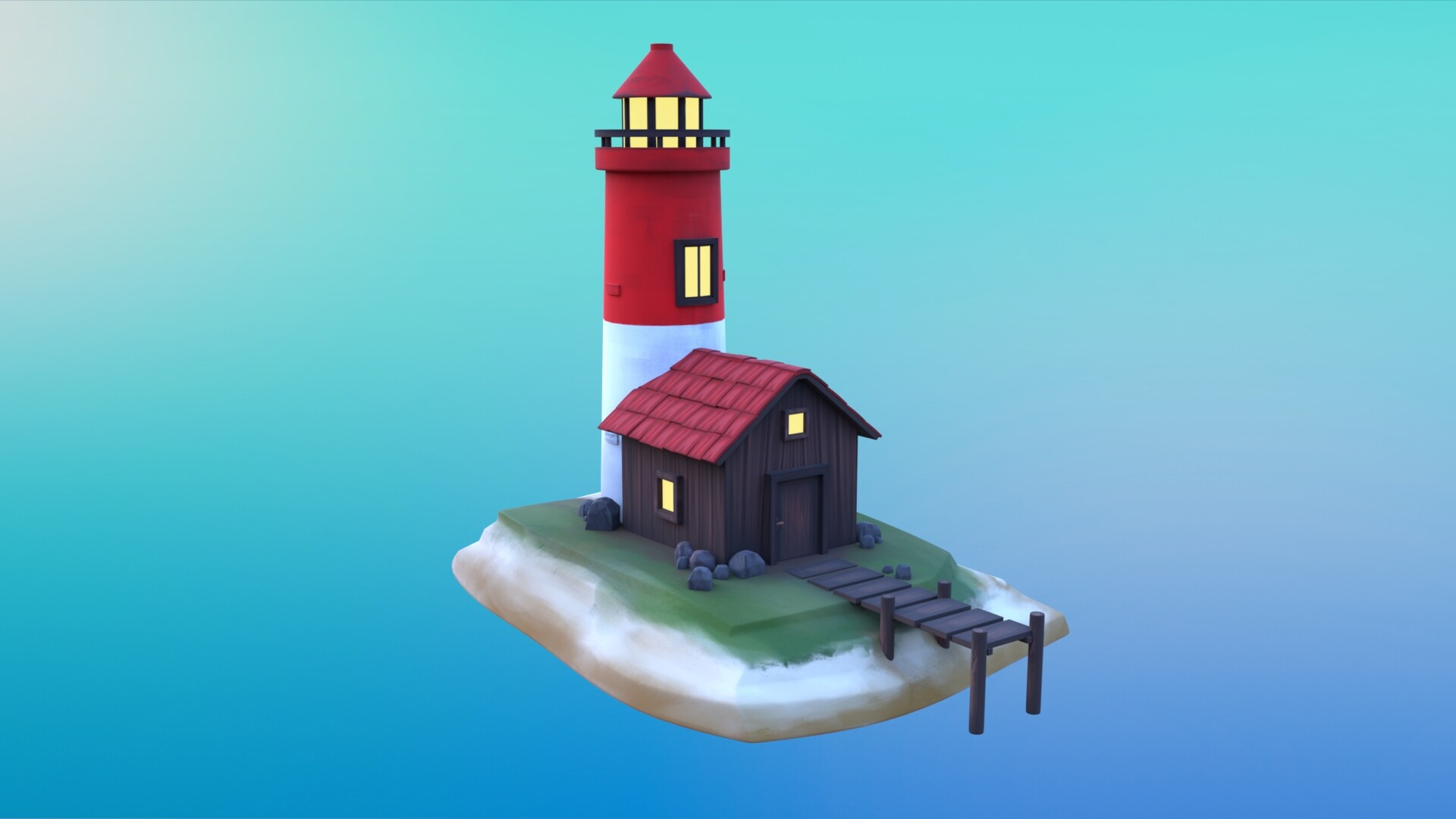 ArtStation - Stylized lighthouse