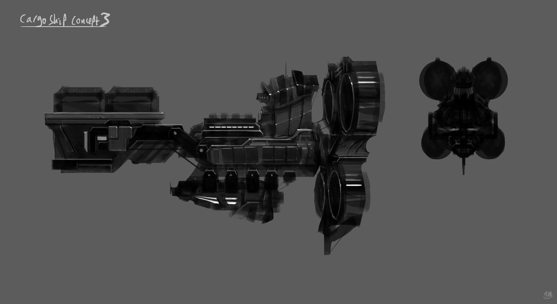 ArtStation - Heavy Lifter Ship Concept