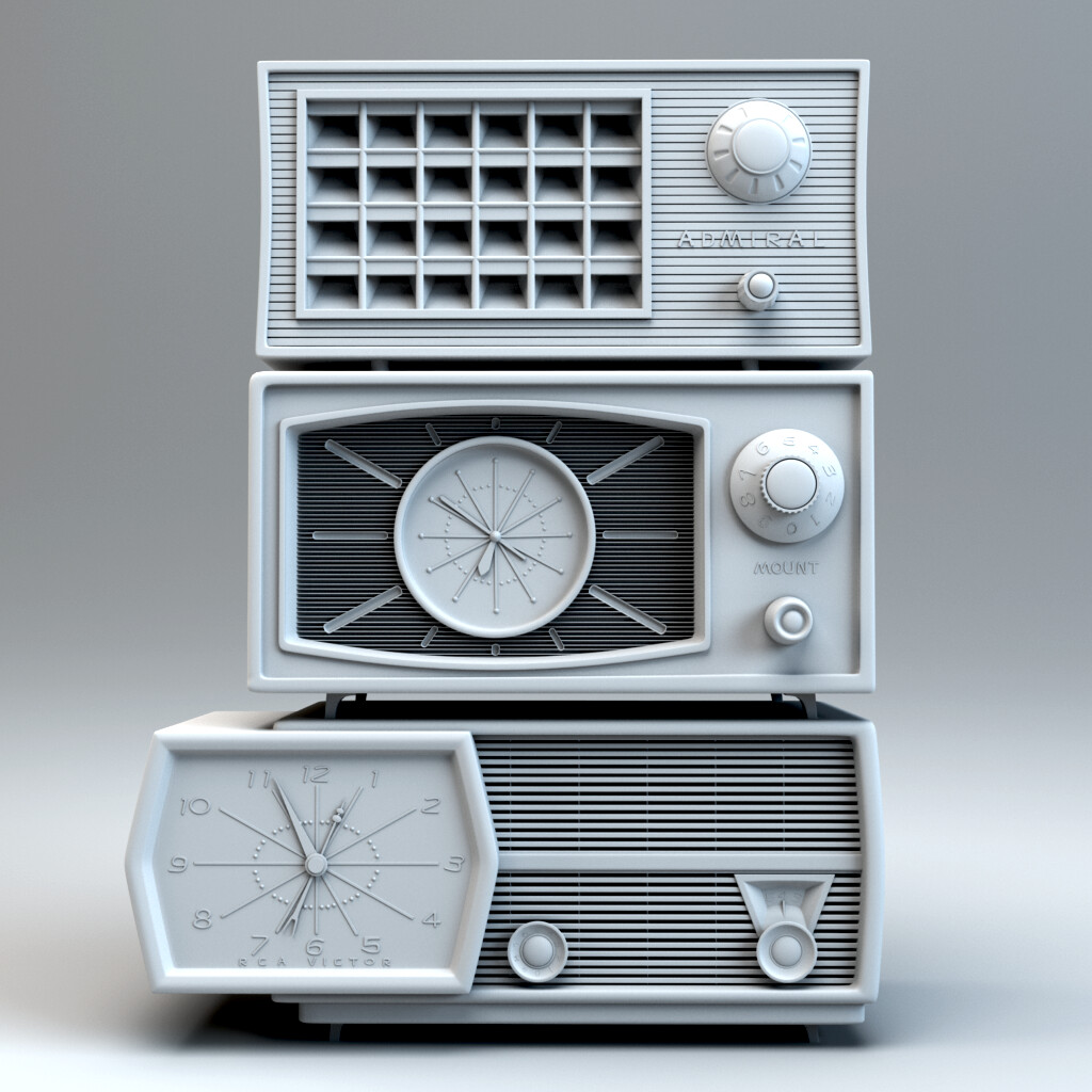 ArtStation - Vintage Radios/Clocks