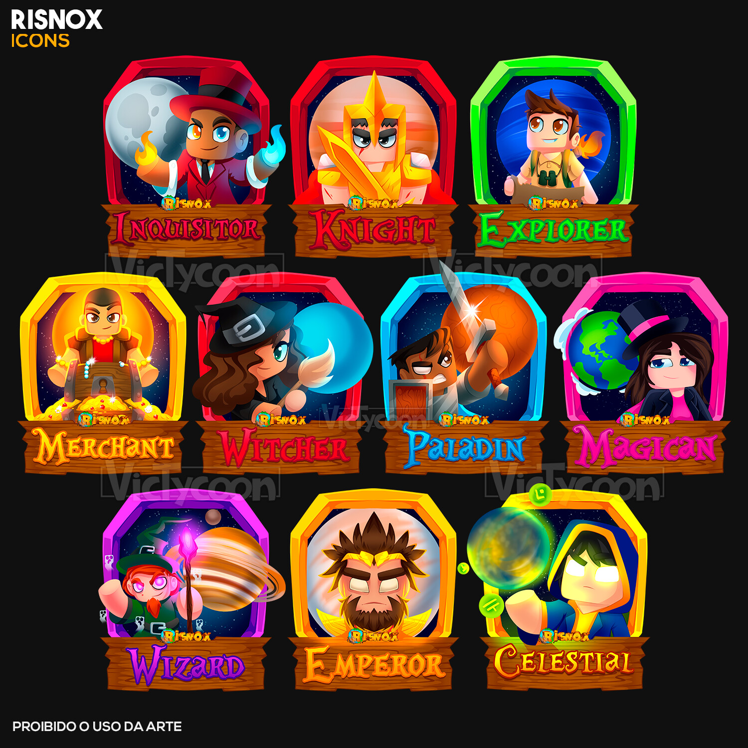 ArtStation - ICONS - Risnox (Minecraft Server)