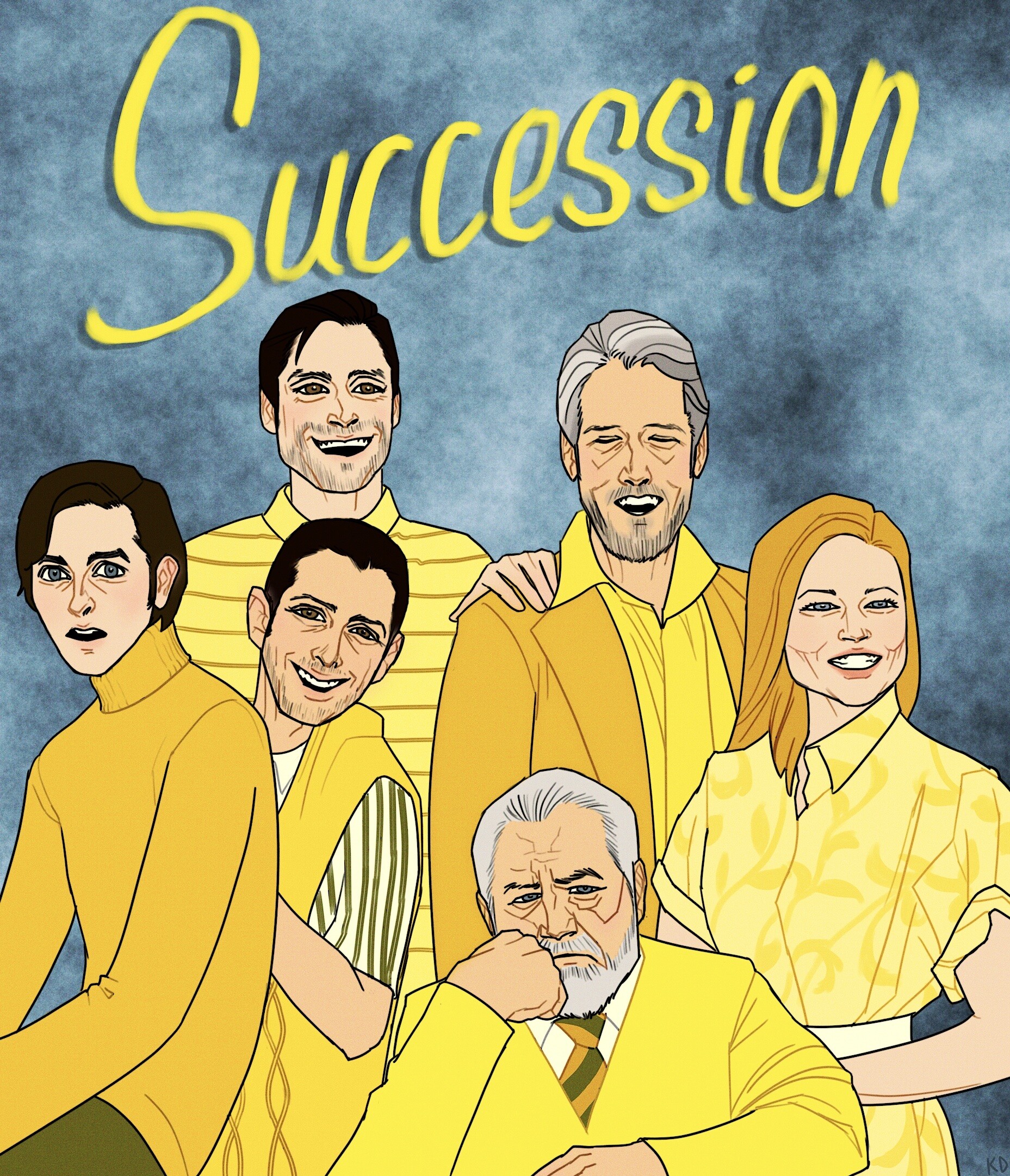 ArtStation - succession/always sunny family portrait