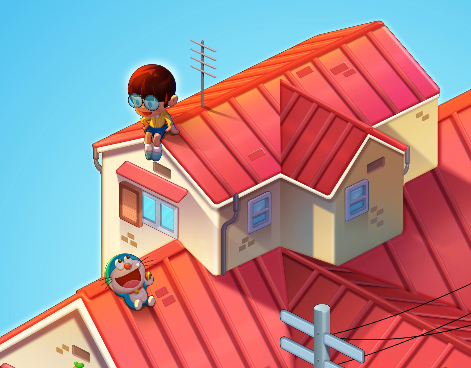 Khoa Nguyen - DORAEMON HOUSE - ISOMETRIC ARTWORK