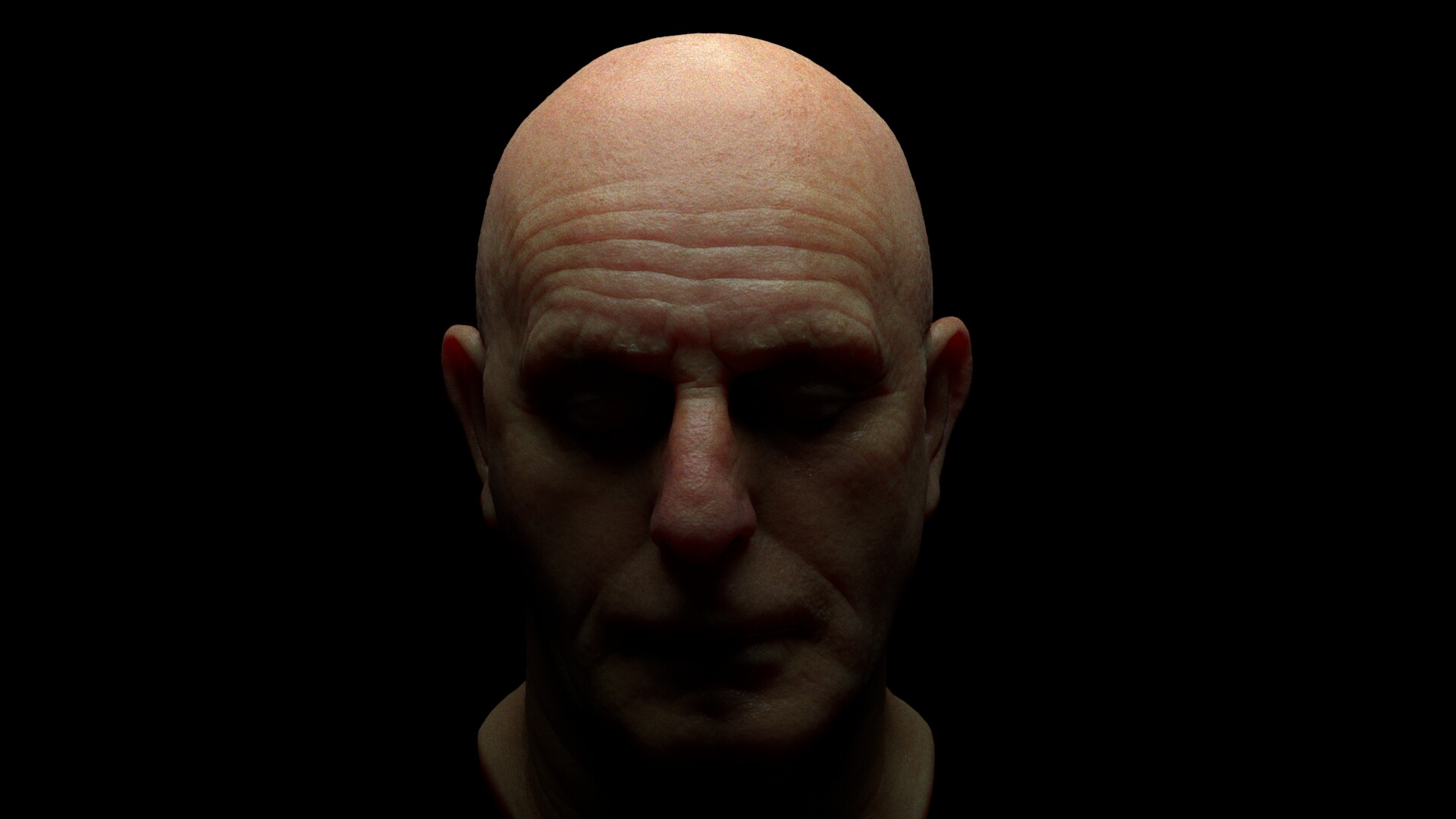 ArtStation - Man Head Low Lighting
