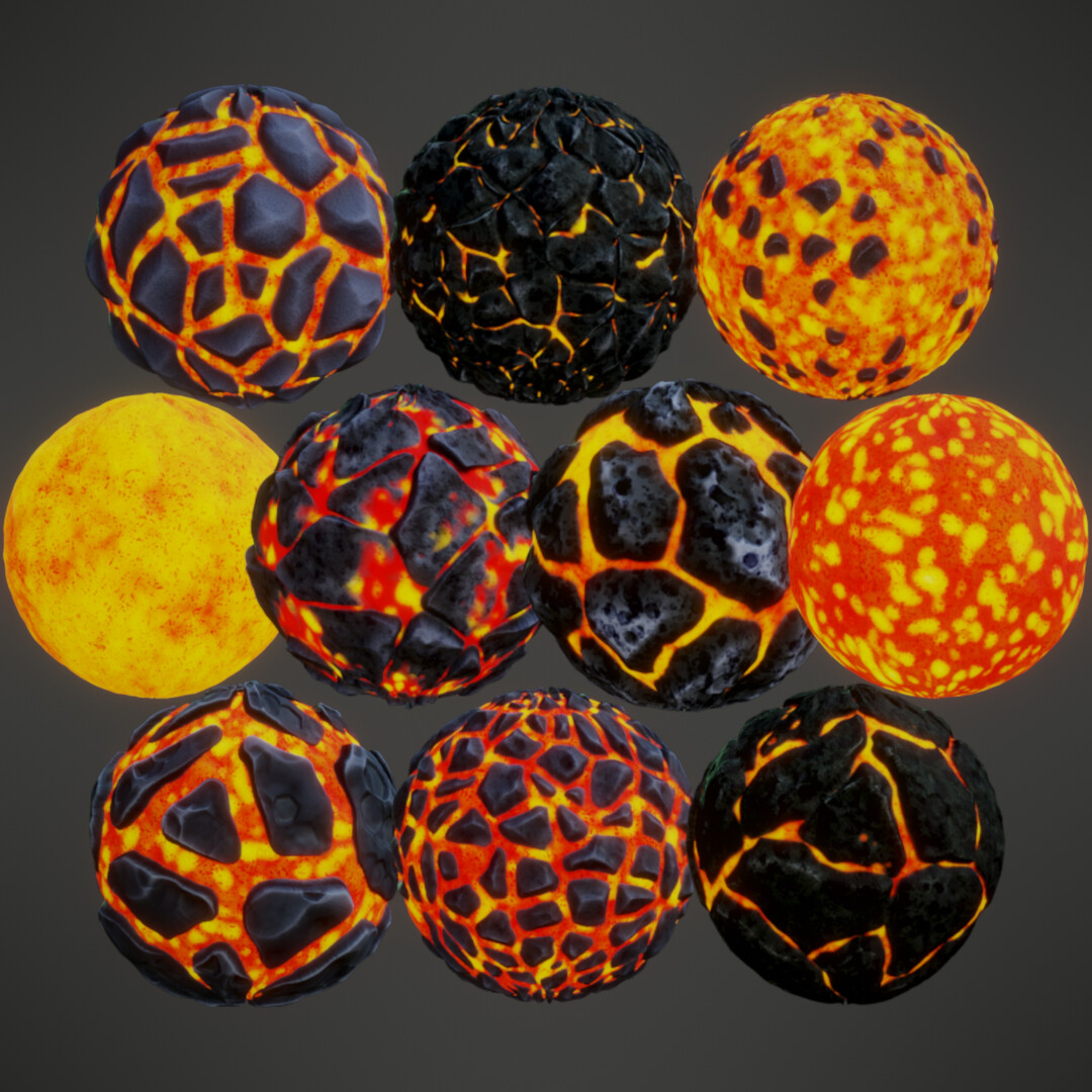 ArtStation - Stylized PBR Lava Textures