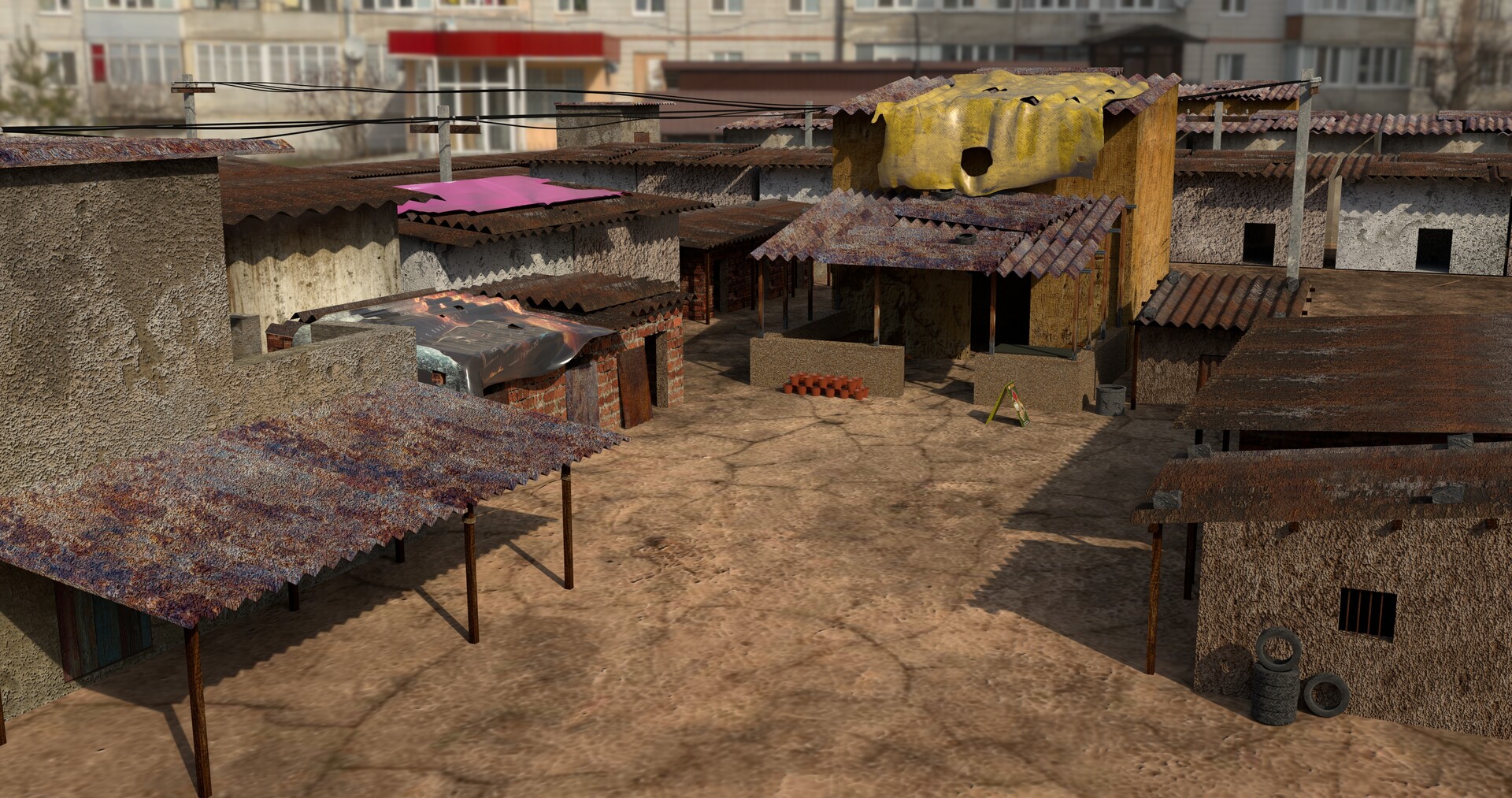 ArtStation - Slum Area 3D Modelling