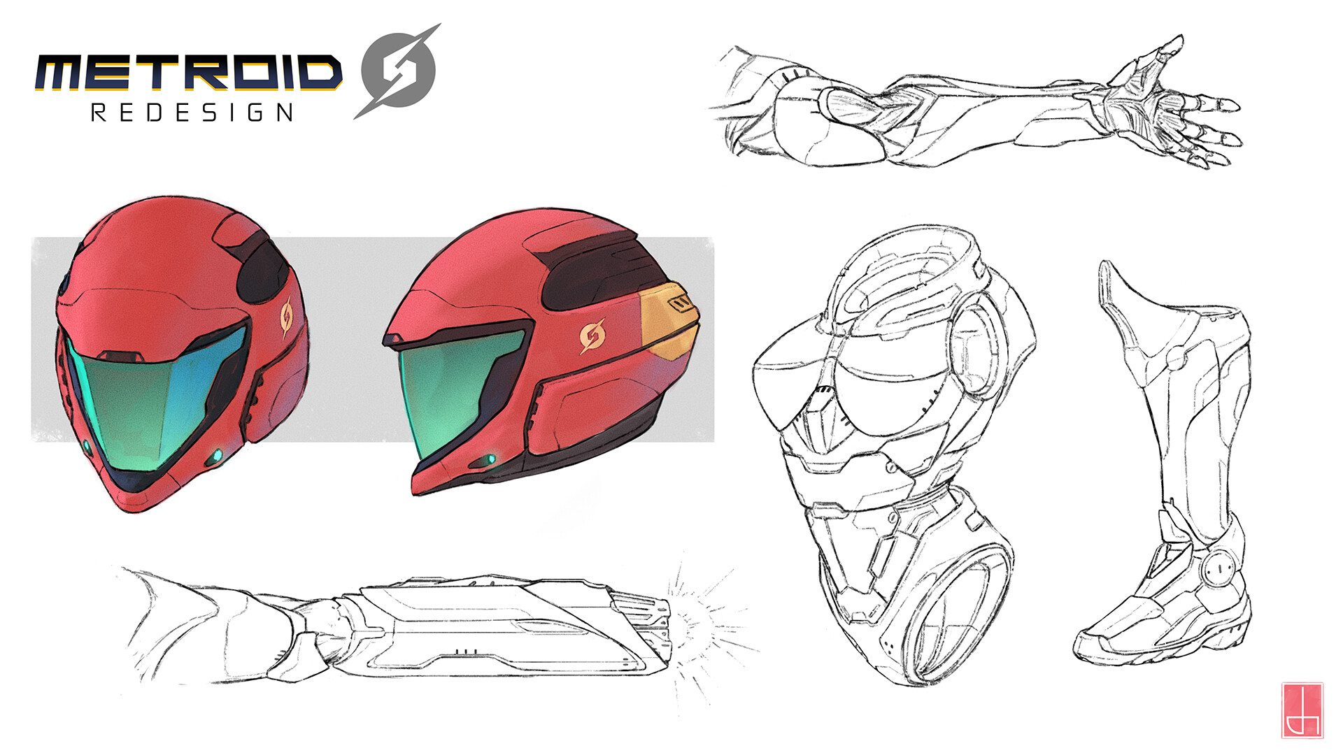 ArtStation - Metroid Redesign - Samus Sketches