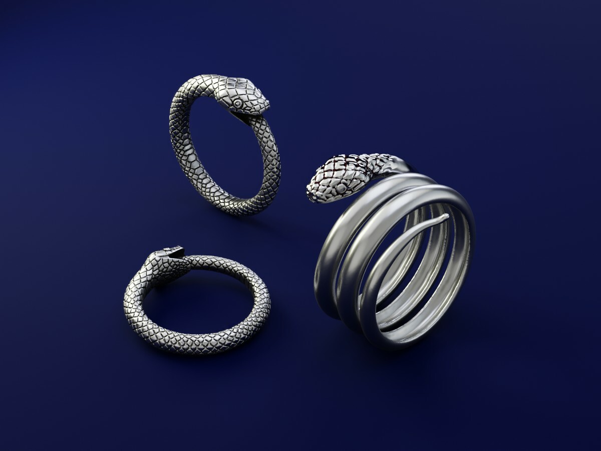 ArtStation - Snake Rings - Custom Jewelry