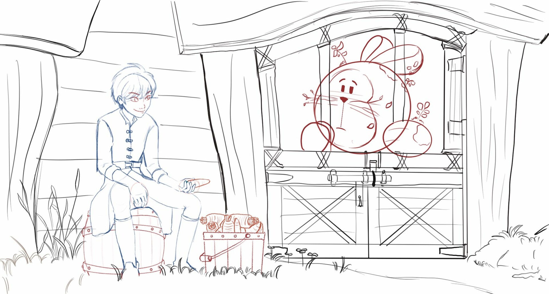 red shoes and the seven dwarfs coloring pages