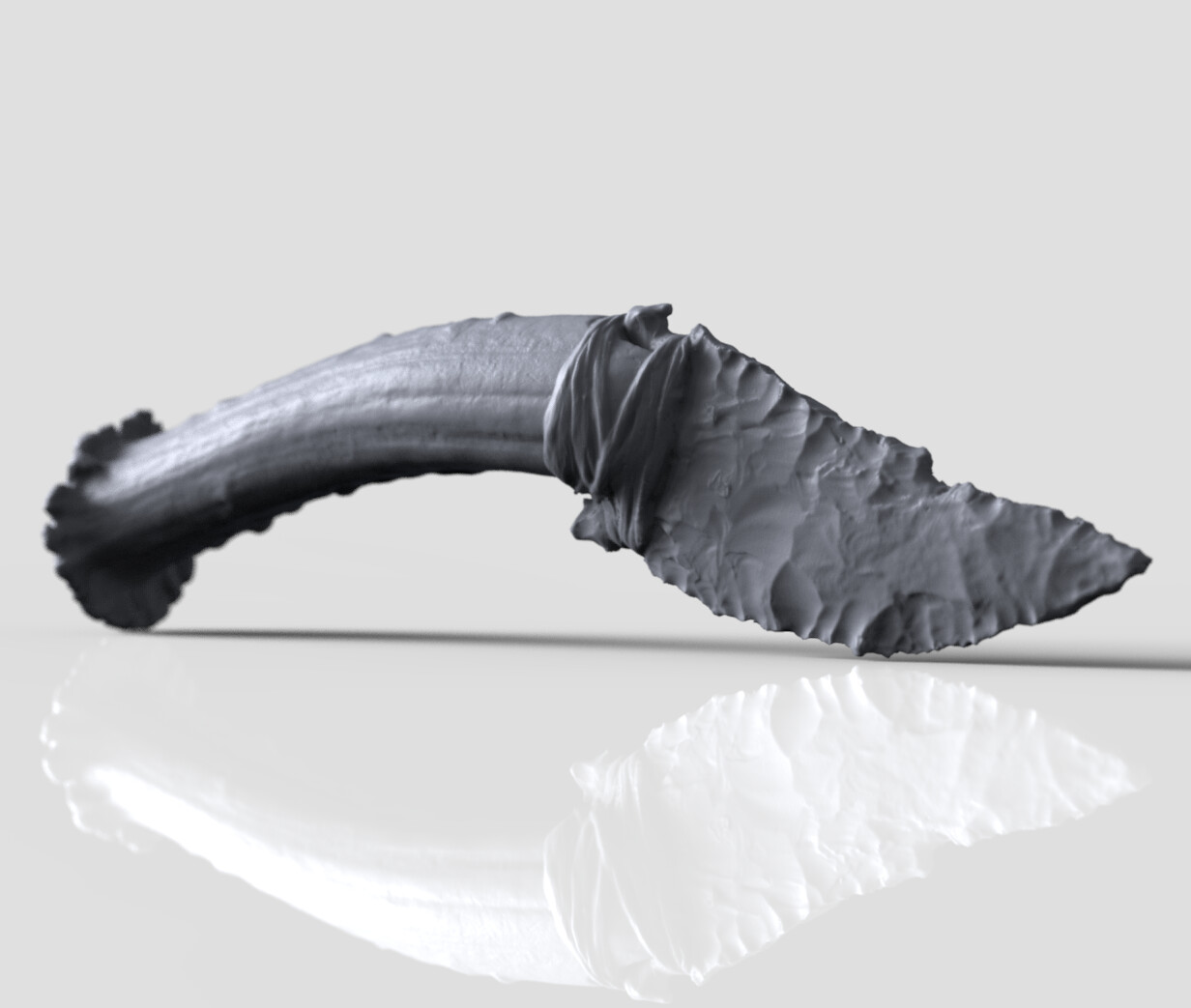 ArtStation - Obsidian Knife High-Poly 3D Scan to Low-Poly Asset