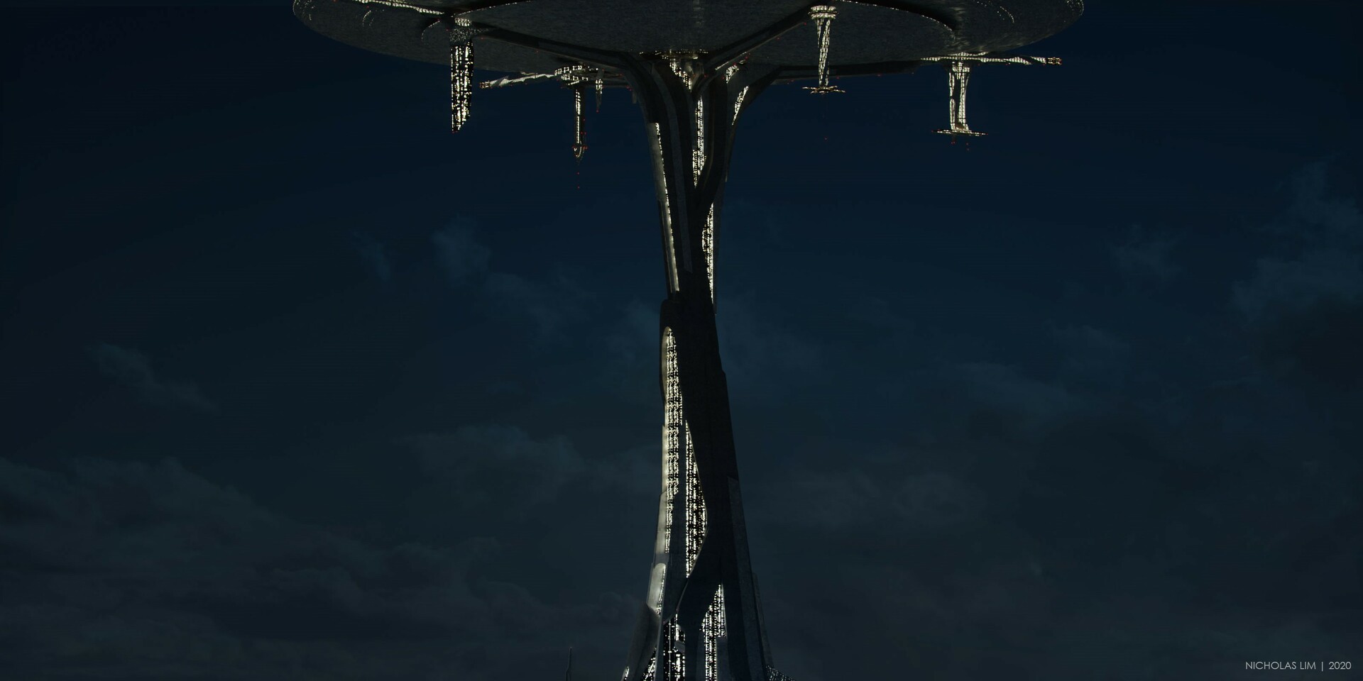 Nicholas Lim - Spire Dome - Giant Future Arcology