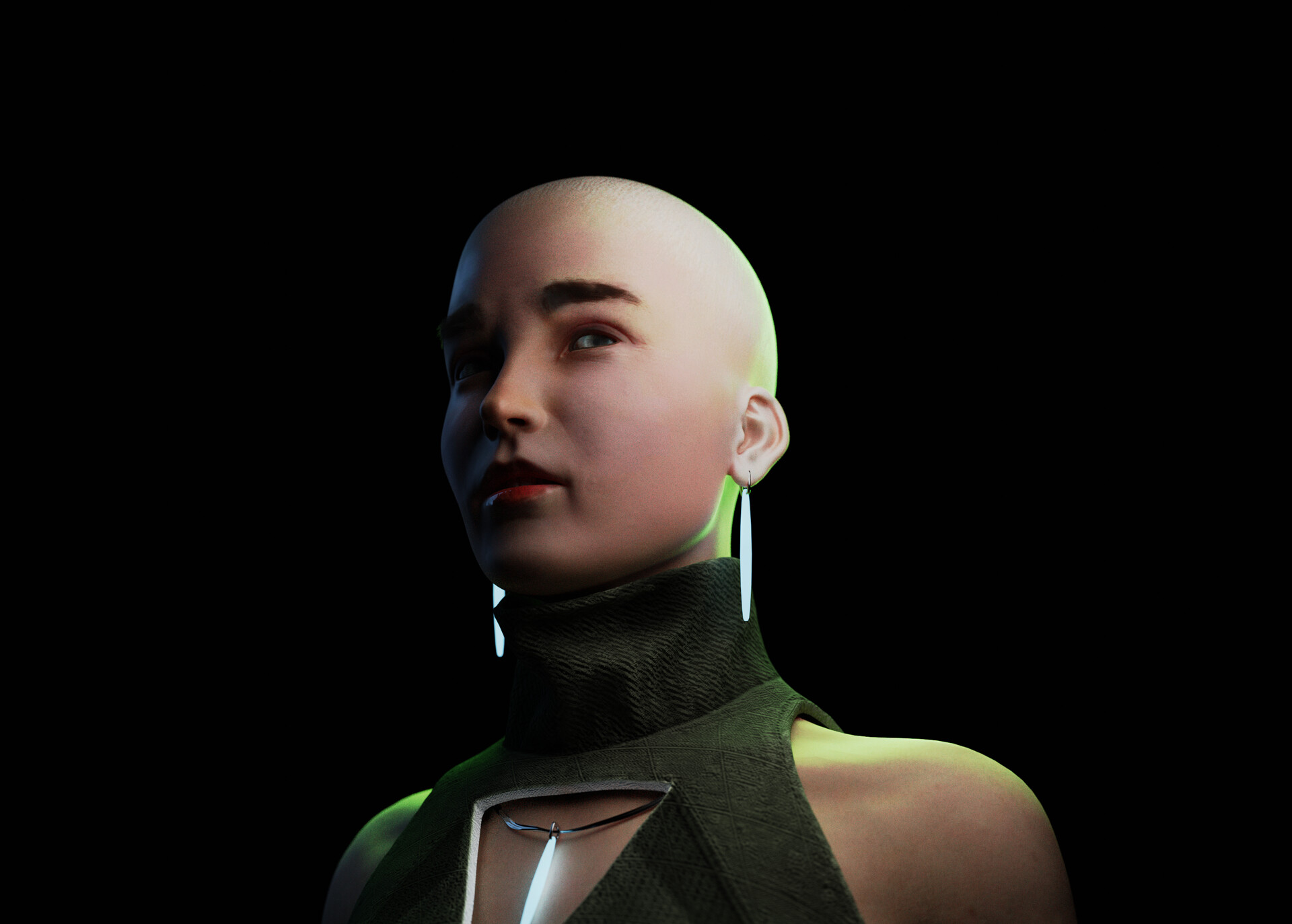 ArtStation - Cyberpunk female CGI face