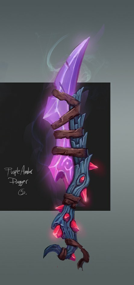 Daniel Ziev - Stylized Purple Amber Dagger