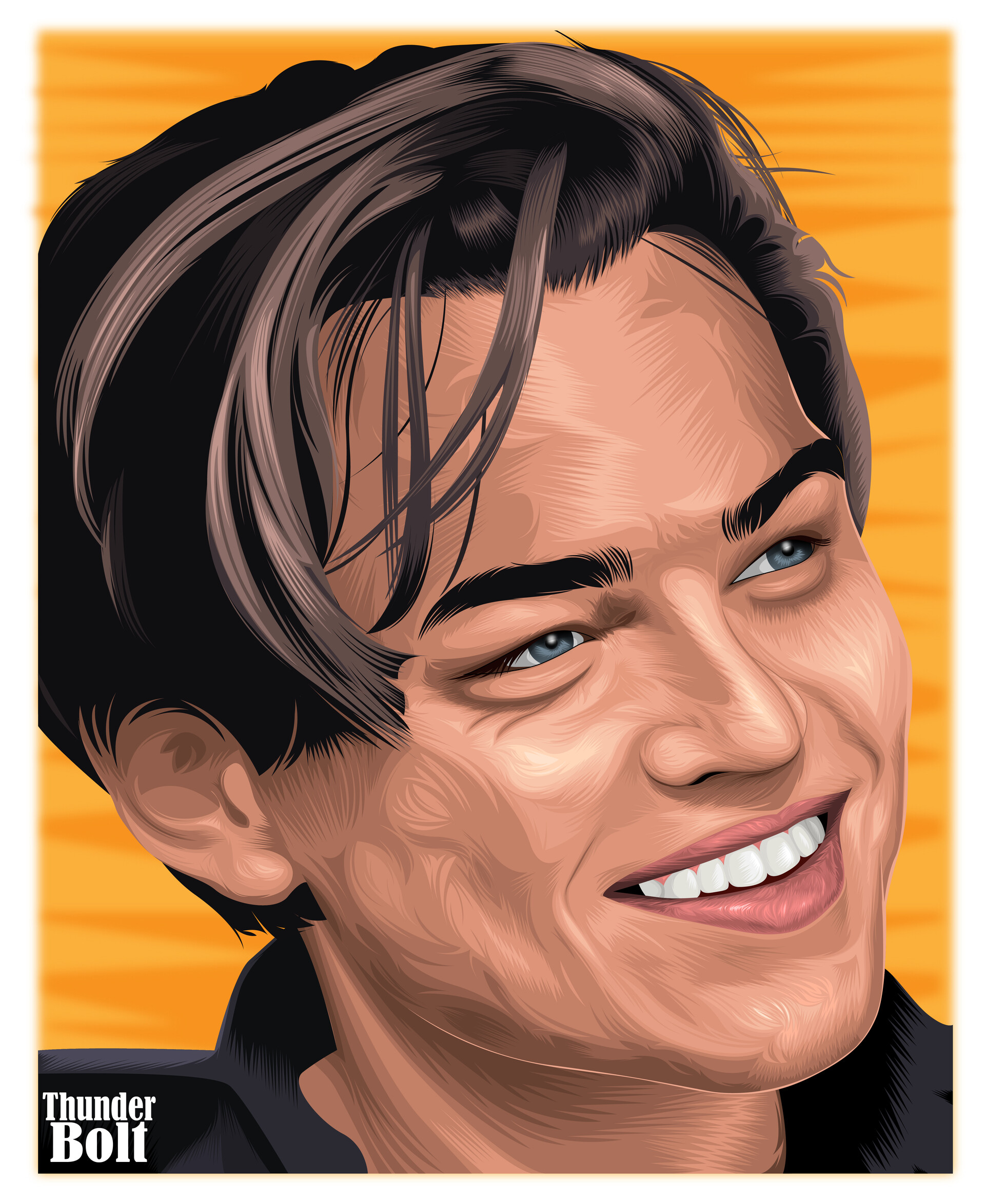 how to draw leonardo dicaprio young