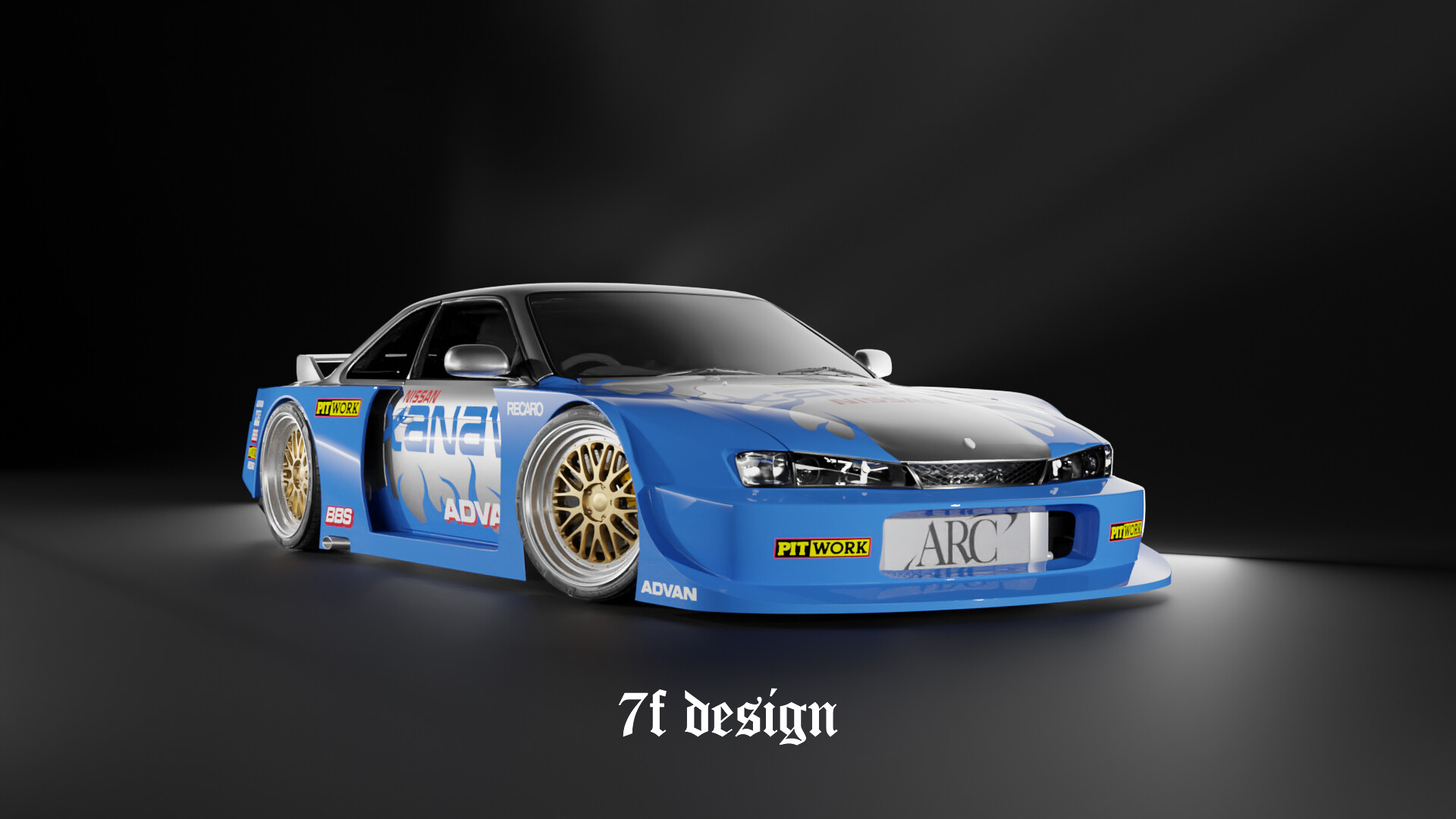ArtStation - Nissan Silvia S14 Super Silhouette studio shot