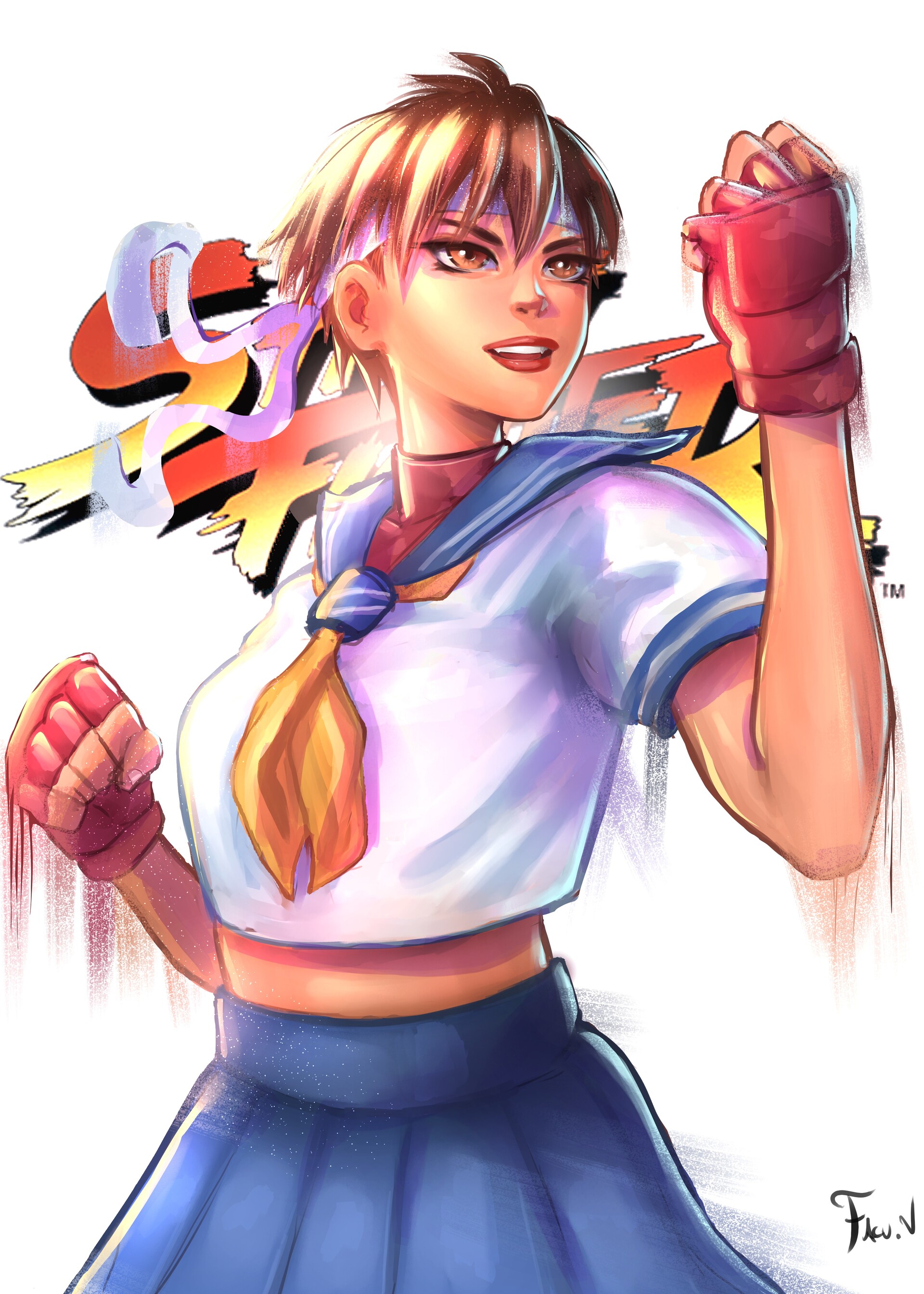 ArtStation - Sakura street fighter