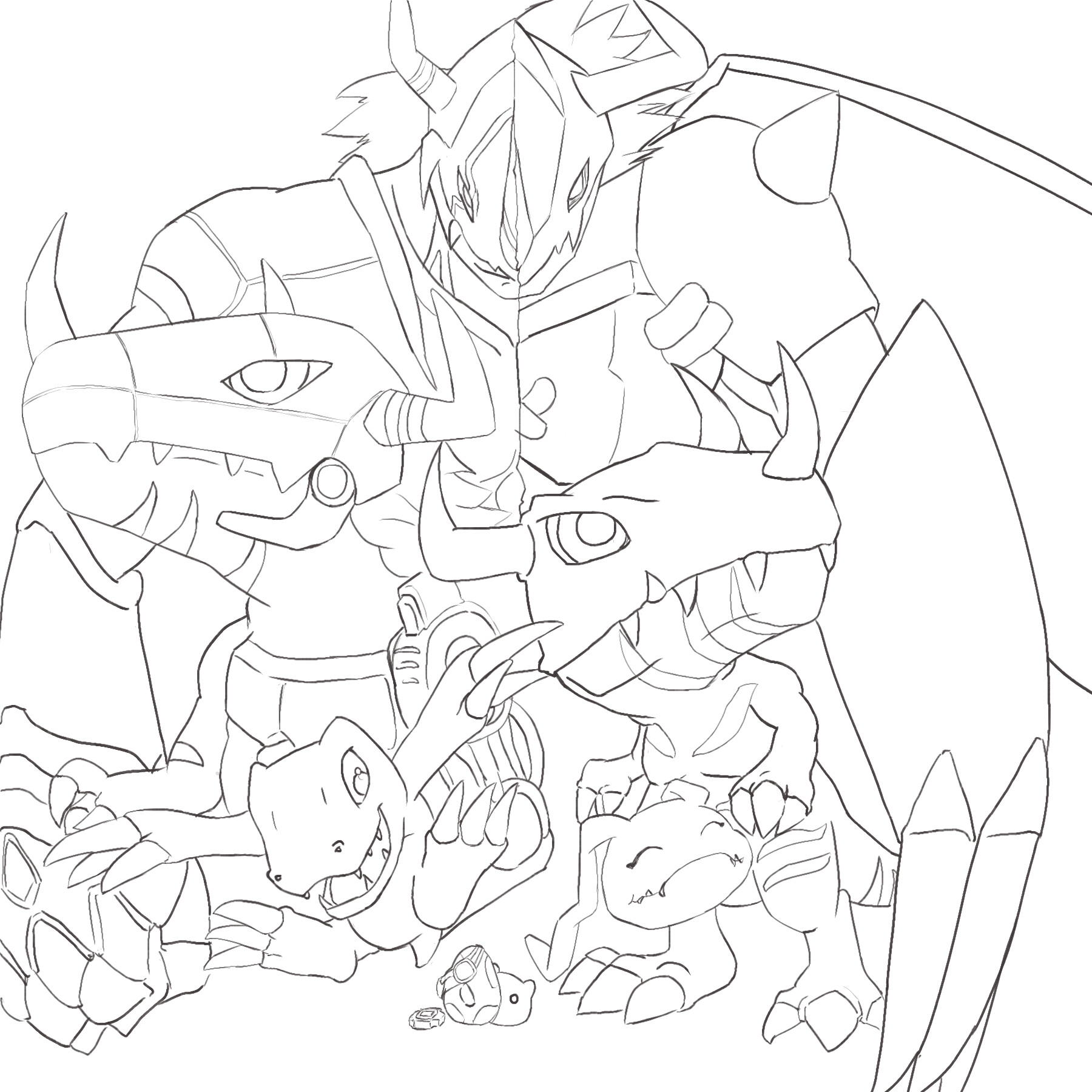 agumon coloring pages