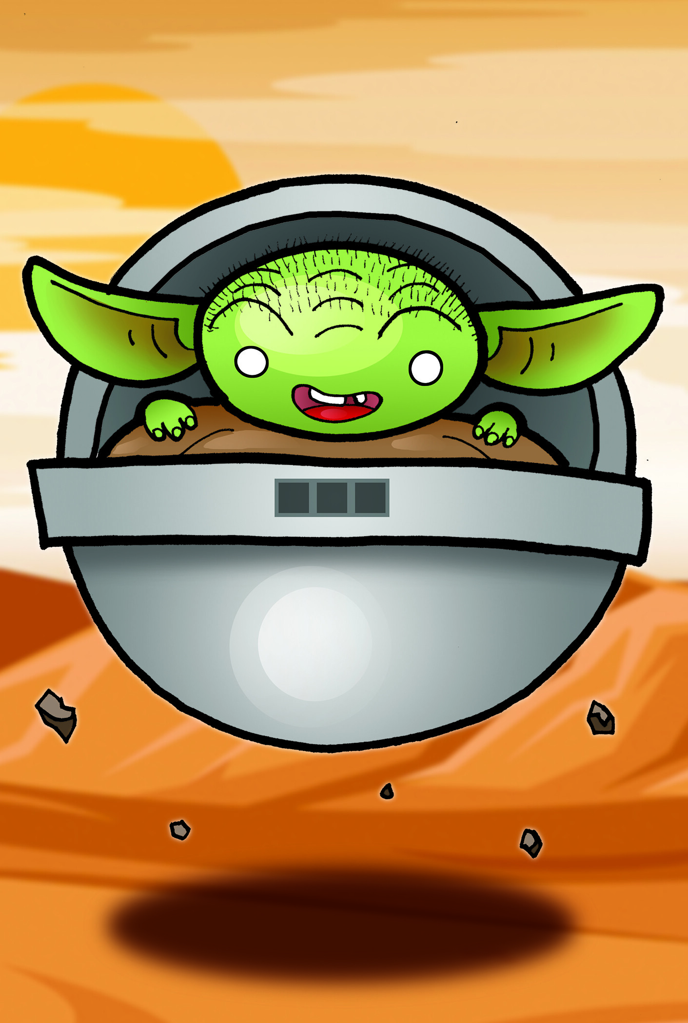 ArtStation - baby yoda in crib