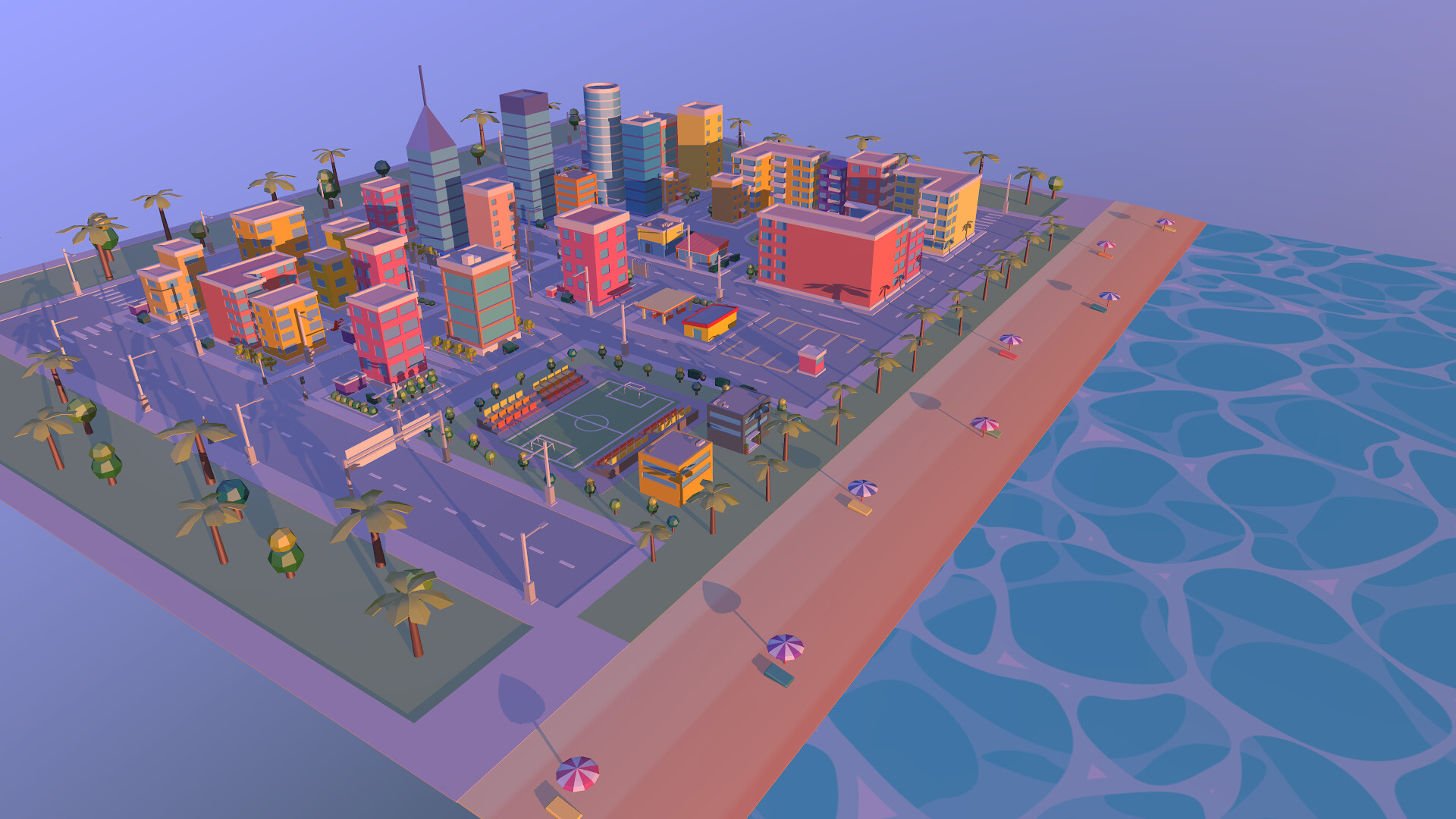 ArtStation - Low Poly City